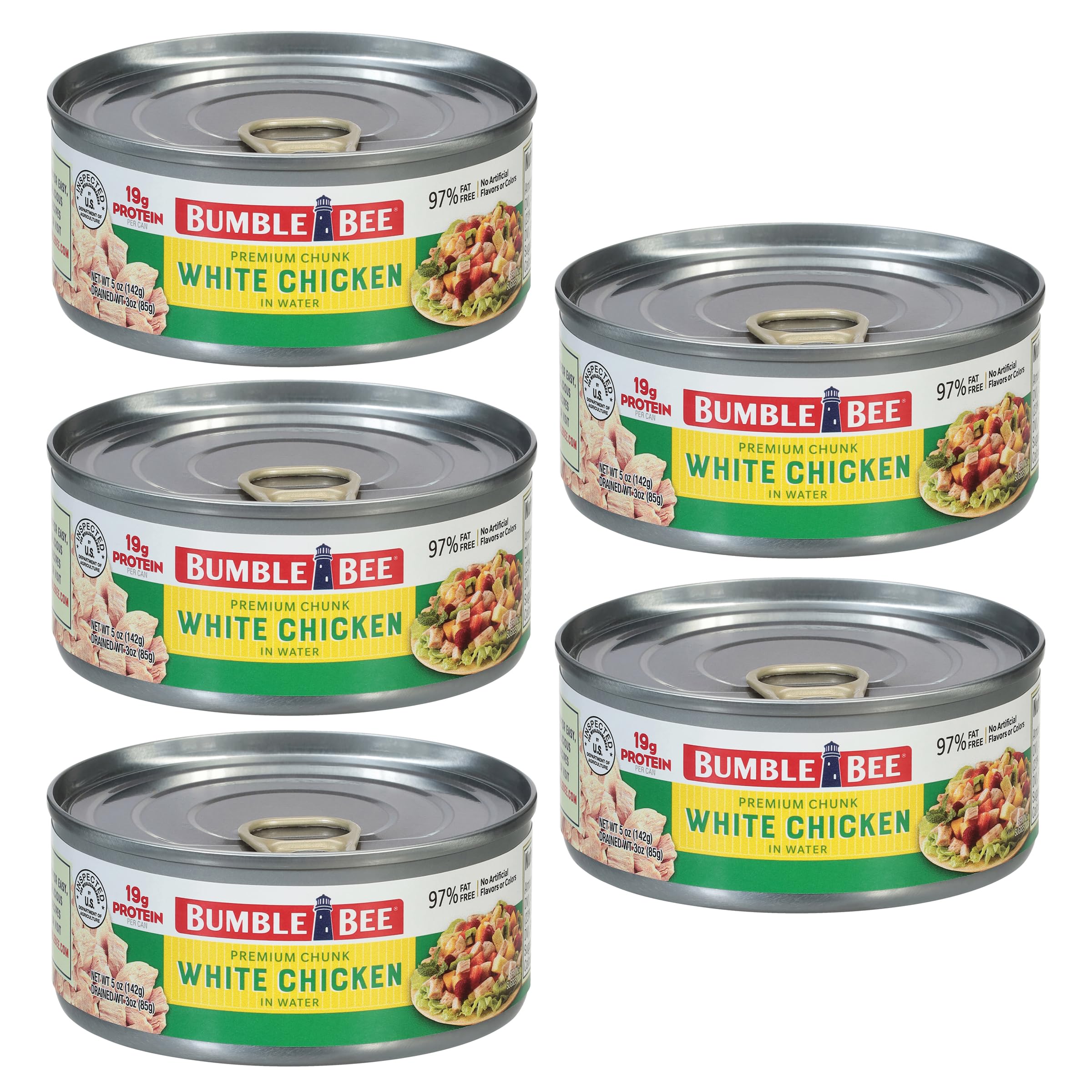 Amazon.com: Bumble Bee Premium White Chicken, Chunk in Water, 5 oz Can ...