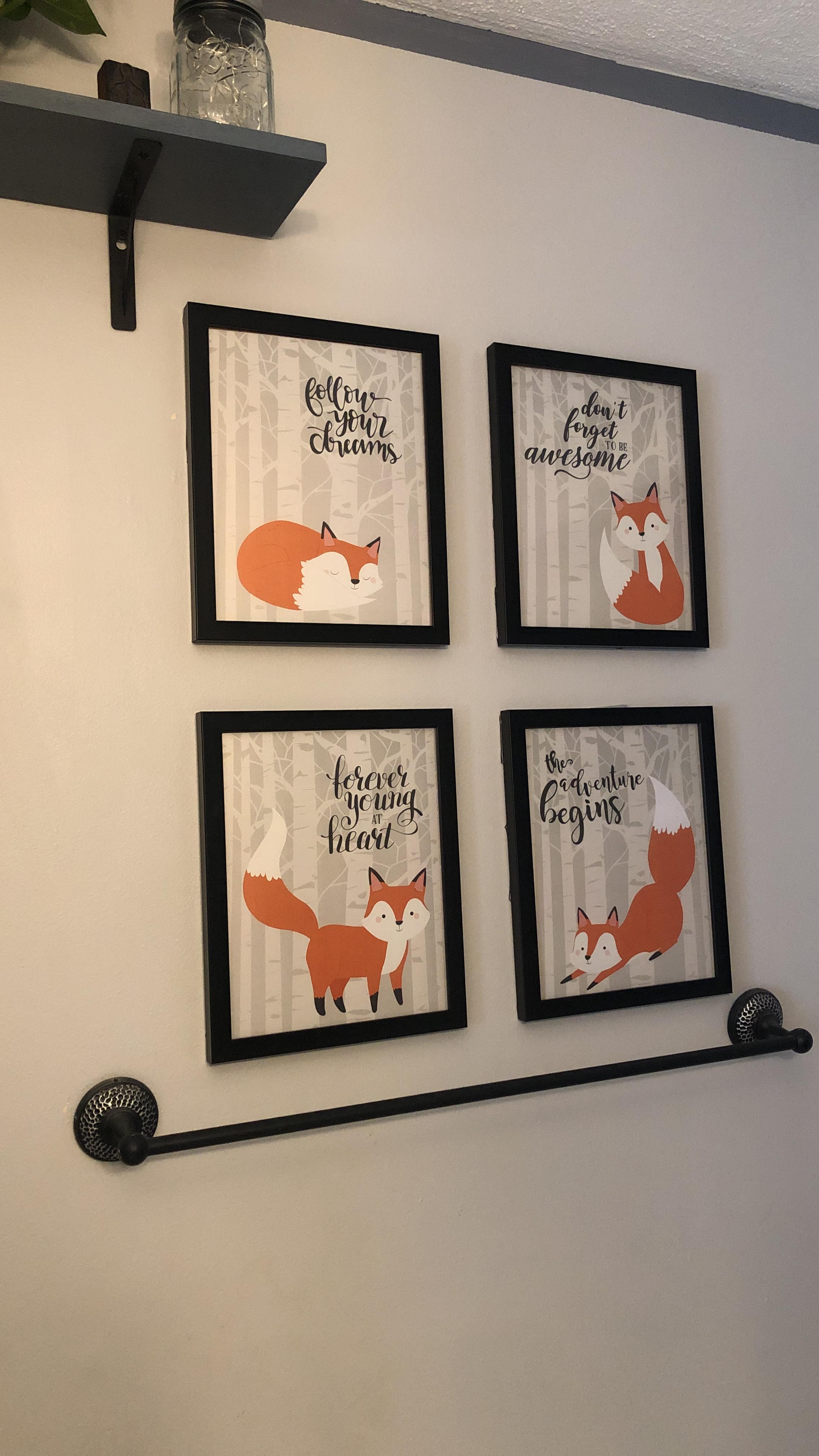 Amazon.com: XWELLDAN Inspirational Quotes Fox Wall Art Prints, Woodland ...