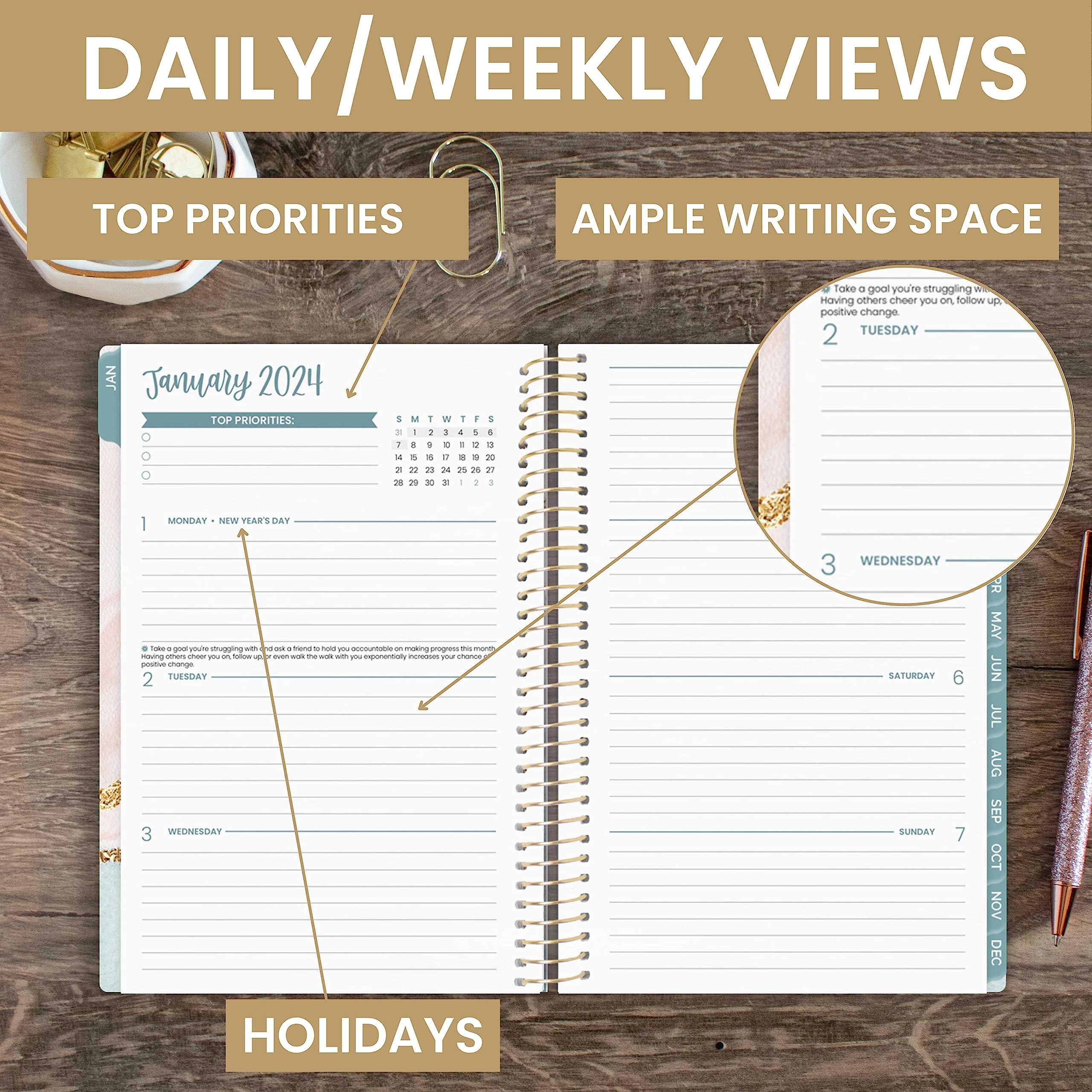Snapklik.com : Bloom Daily Planners 2024 Calendar Year Day Planner ...