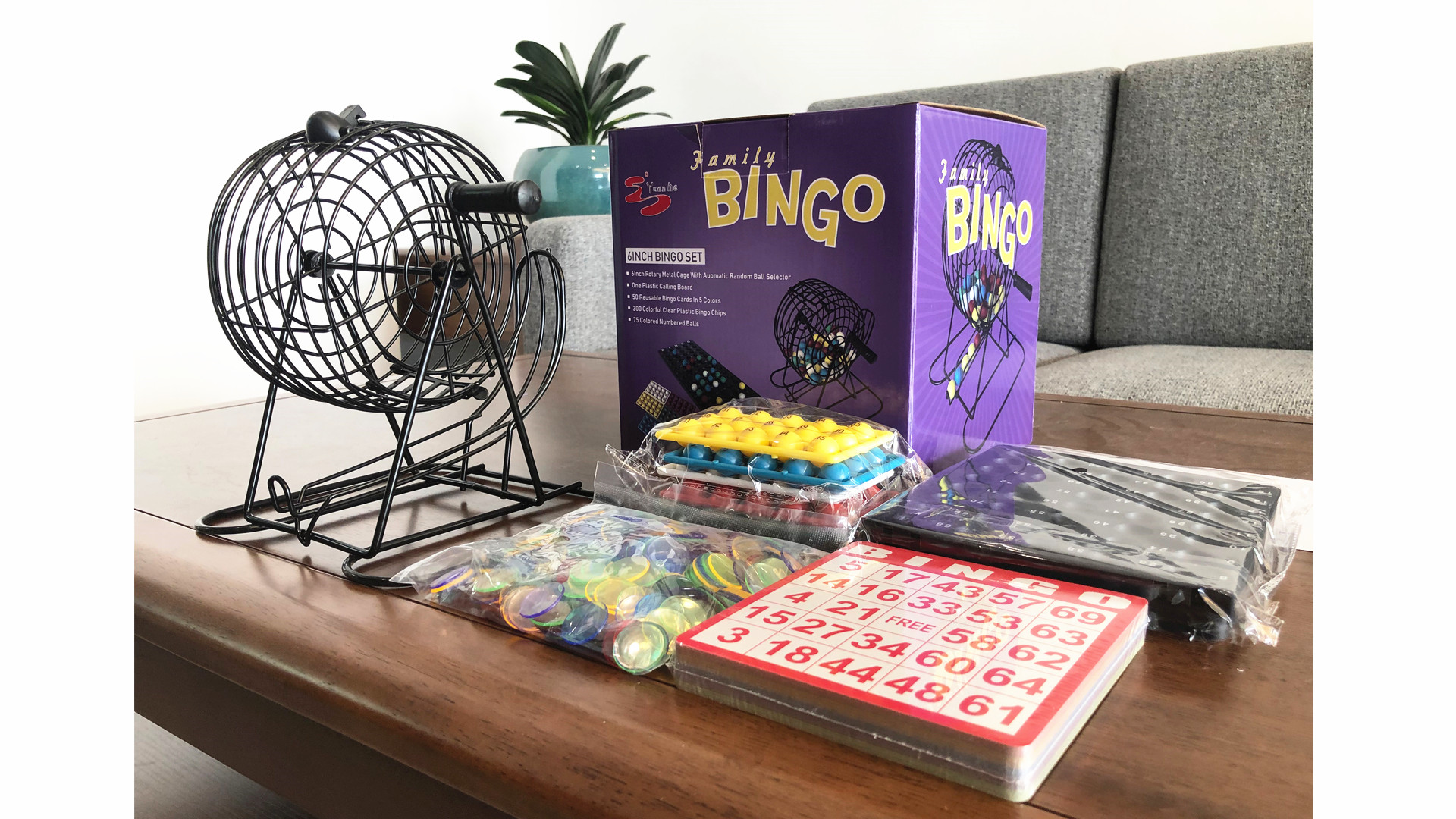 Snapklik.com : Yuanhe Deluxe Bingo Game Set - Metal Cage