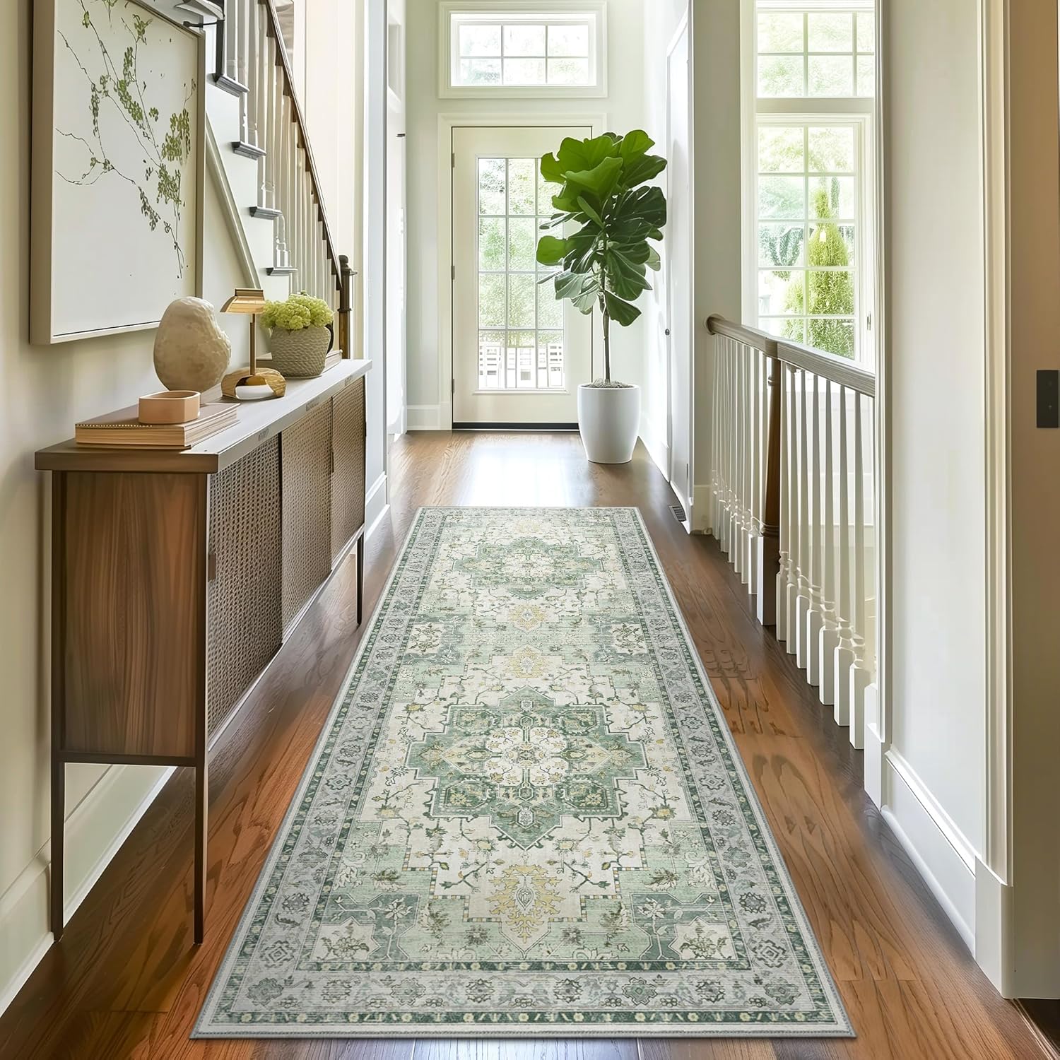 Amazon.com: GENIMO 2x5 Runner Rugs for Hallway, Machine Washable Non ...