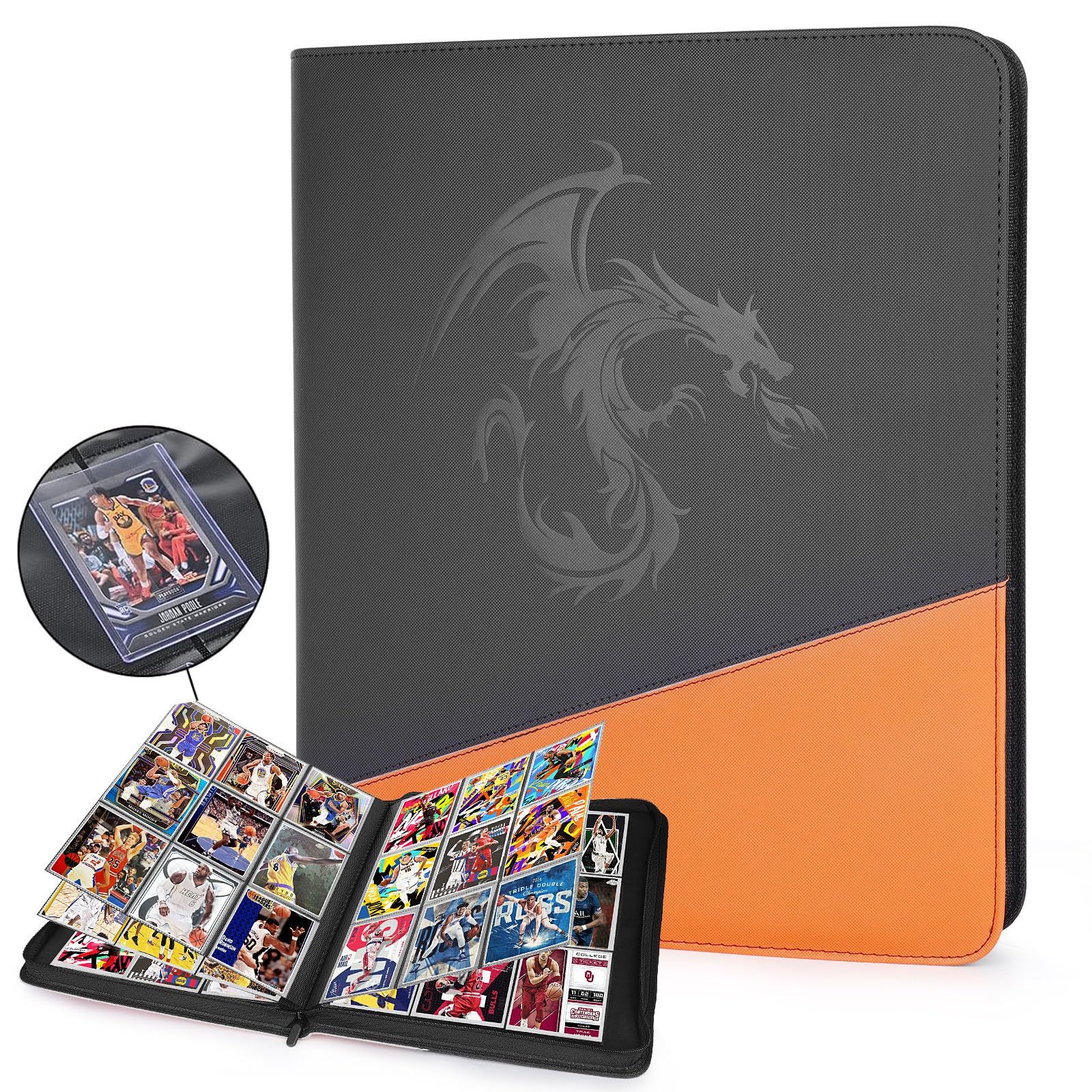 Amazon.com: Toploader Binder 9 Pocket, Holds 288 Toploaders,Trading ...