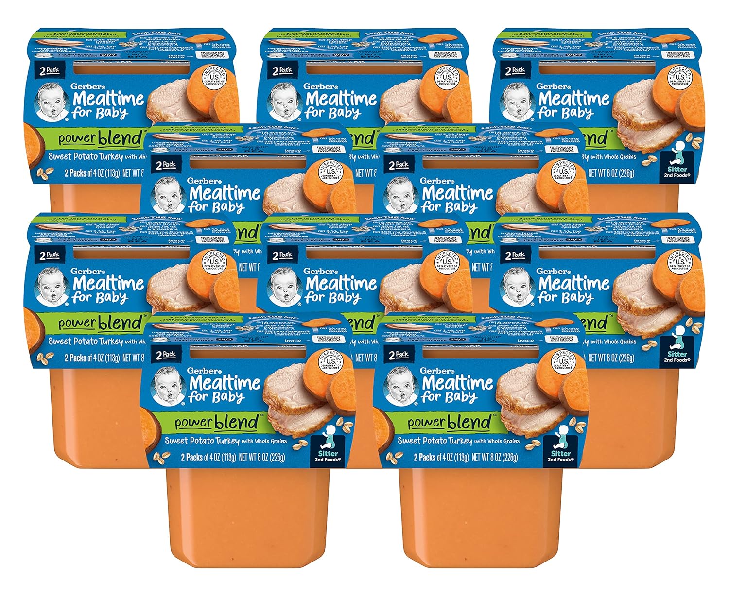 Amazon.com: Gerber Mealtime for Baby 2nd Foods PowerBlend Baby Food ...