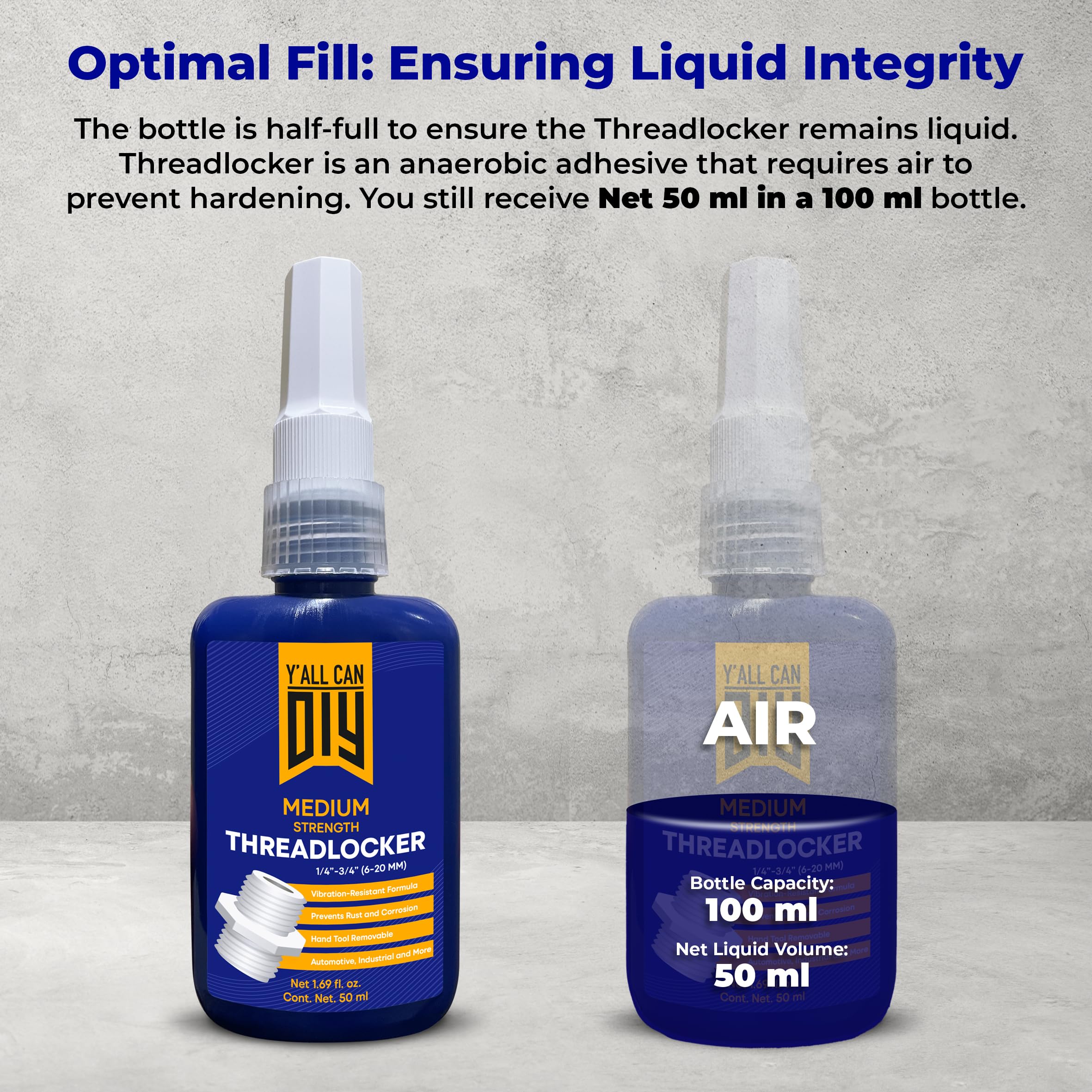 Snapklik.com : 4 Pk X 1.69 Fl.oz. Medium-Strength Blue Threadlocker For ...