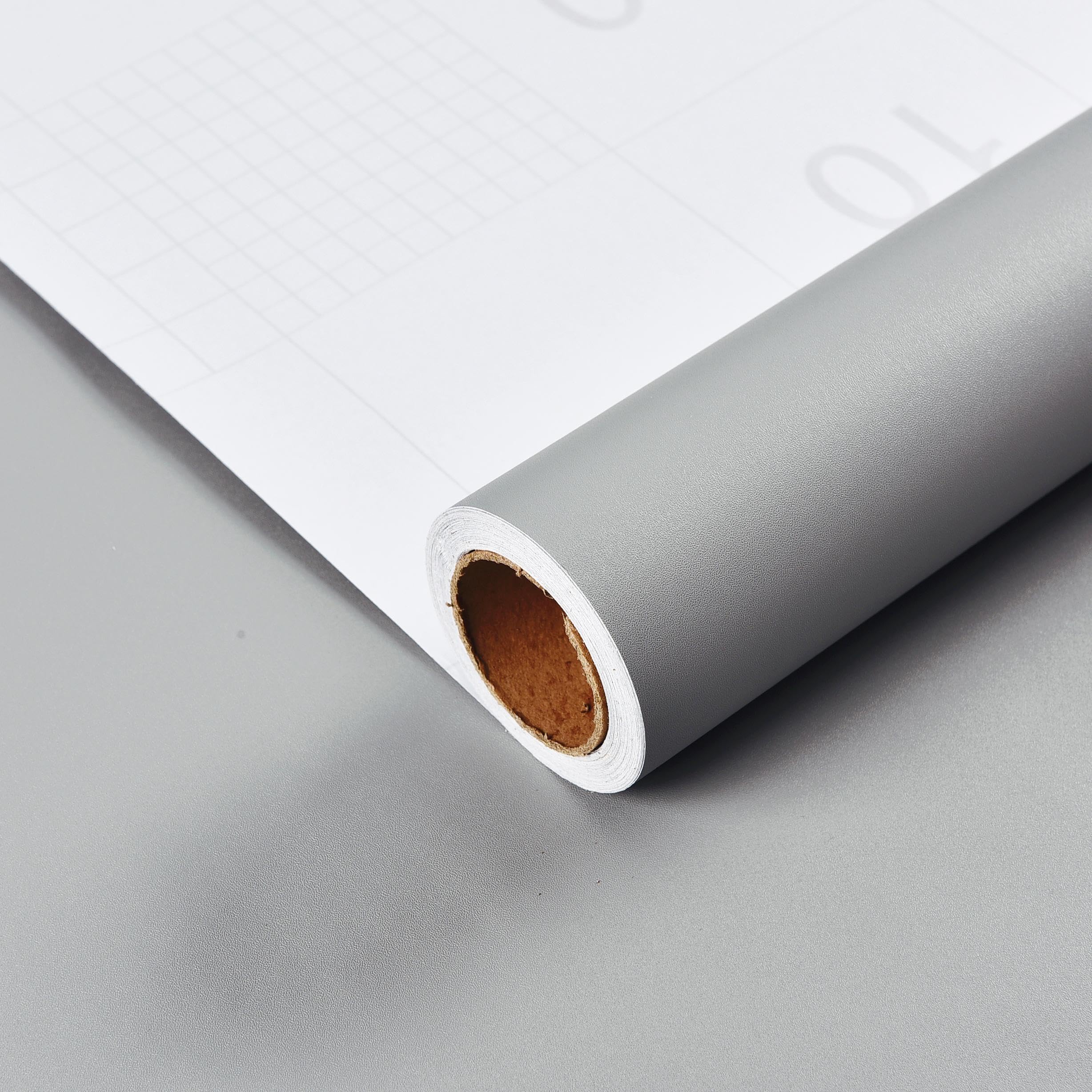 Hode Matt Grey High Gloss Vinyl Wrap for Furniture, Waterproof Sticky ...