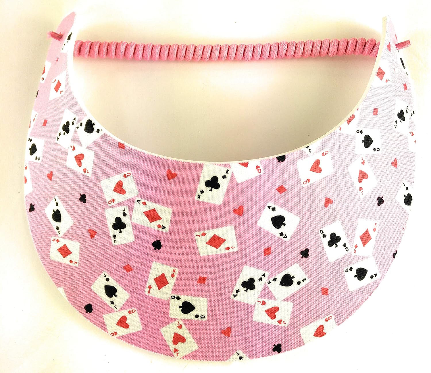 Foam Coil Back Sun Visor - Pink Poker Cards at Amazon Women’s Clothing ...