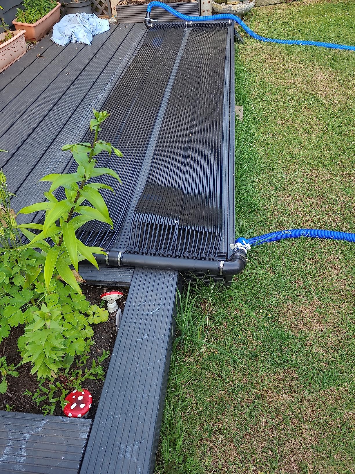 COSTWAY Solar Pool Heater, 3/5/6x0.75m Solar Heating Panels with ...