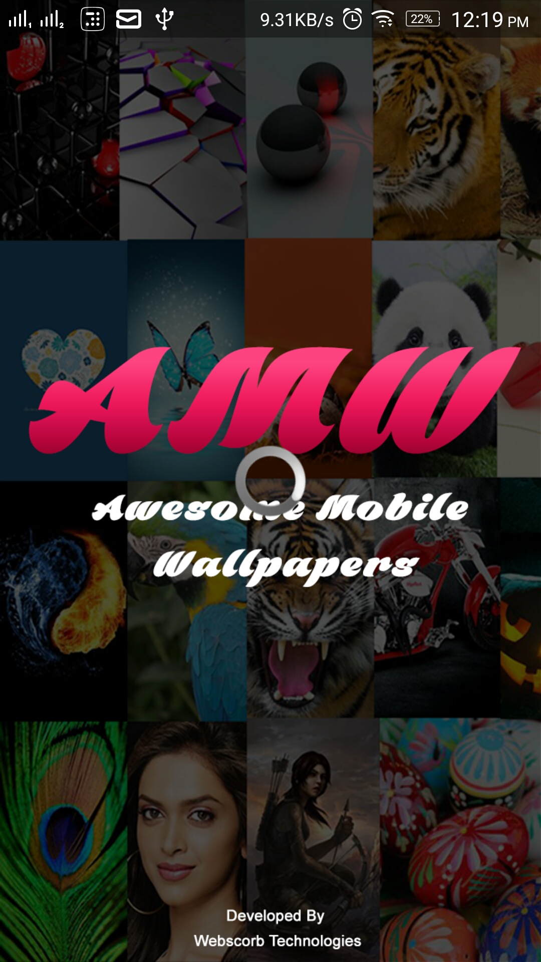 Aplicación Awesome Mobile Wallpapers en Amazon Appstore