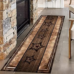 Amazon.com: PLMHXC Western Cowboy Long Hallway Rug Runners, 1.3x7ft ...