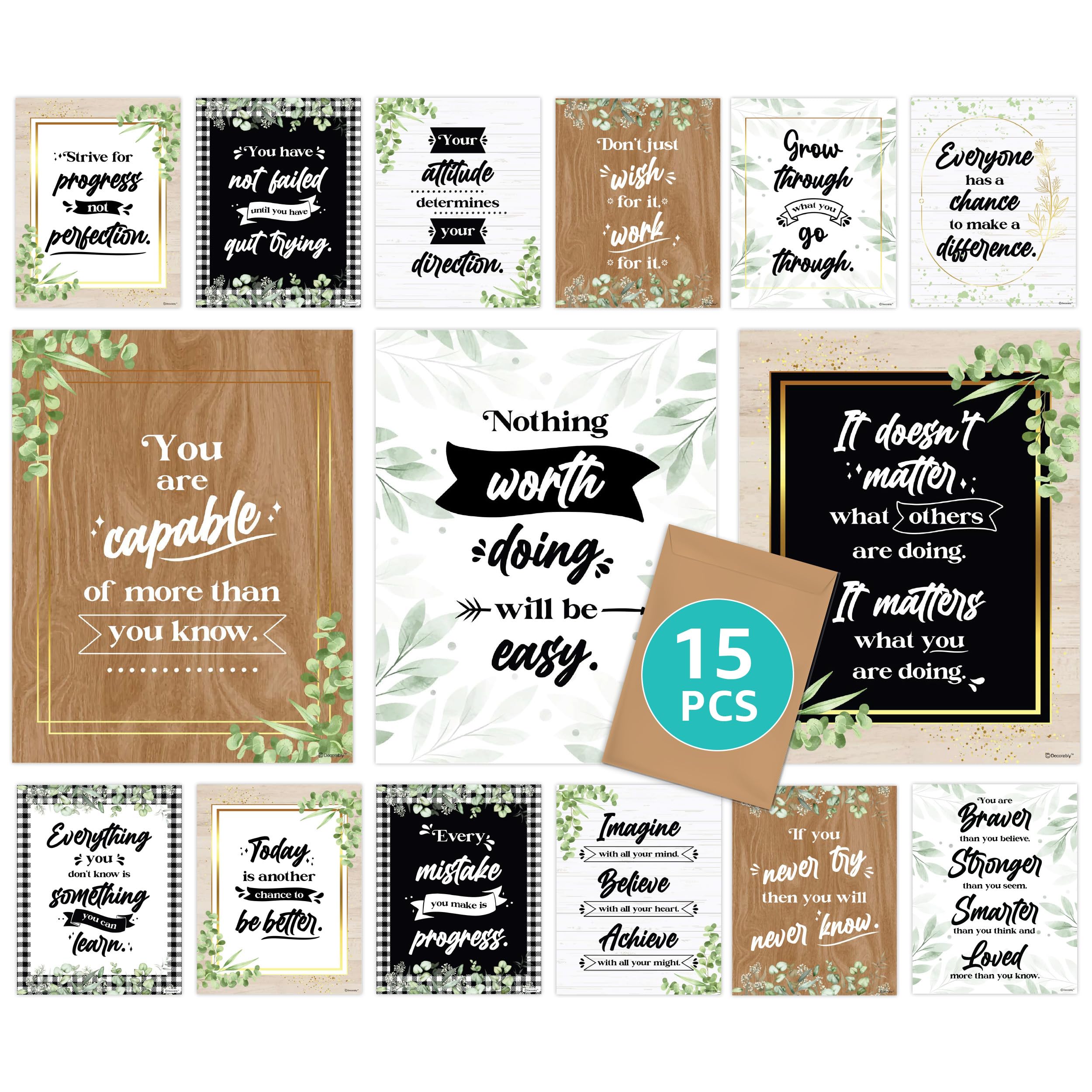 Decorably Motivational Posters For Classroom 15 Farmhouse Classroom ...