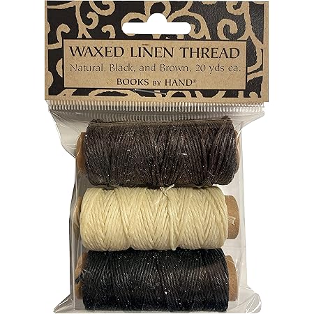 Amazon.com: Lineco, Natural Waxed Linen Thread 20 Yards, Books by Hand ...