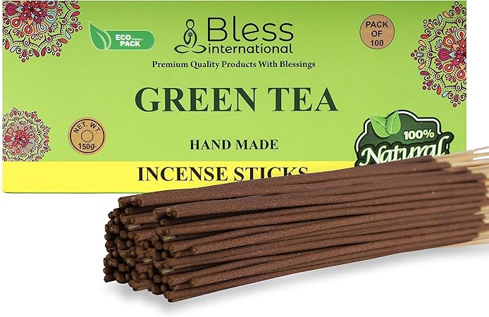 Amazon.com: Bless-Green-Tea 100%-Natural-Handmade-Hand-Dipped-Incense ...