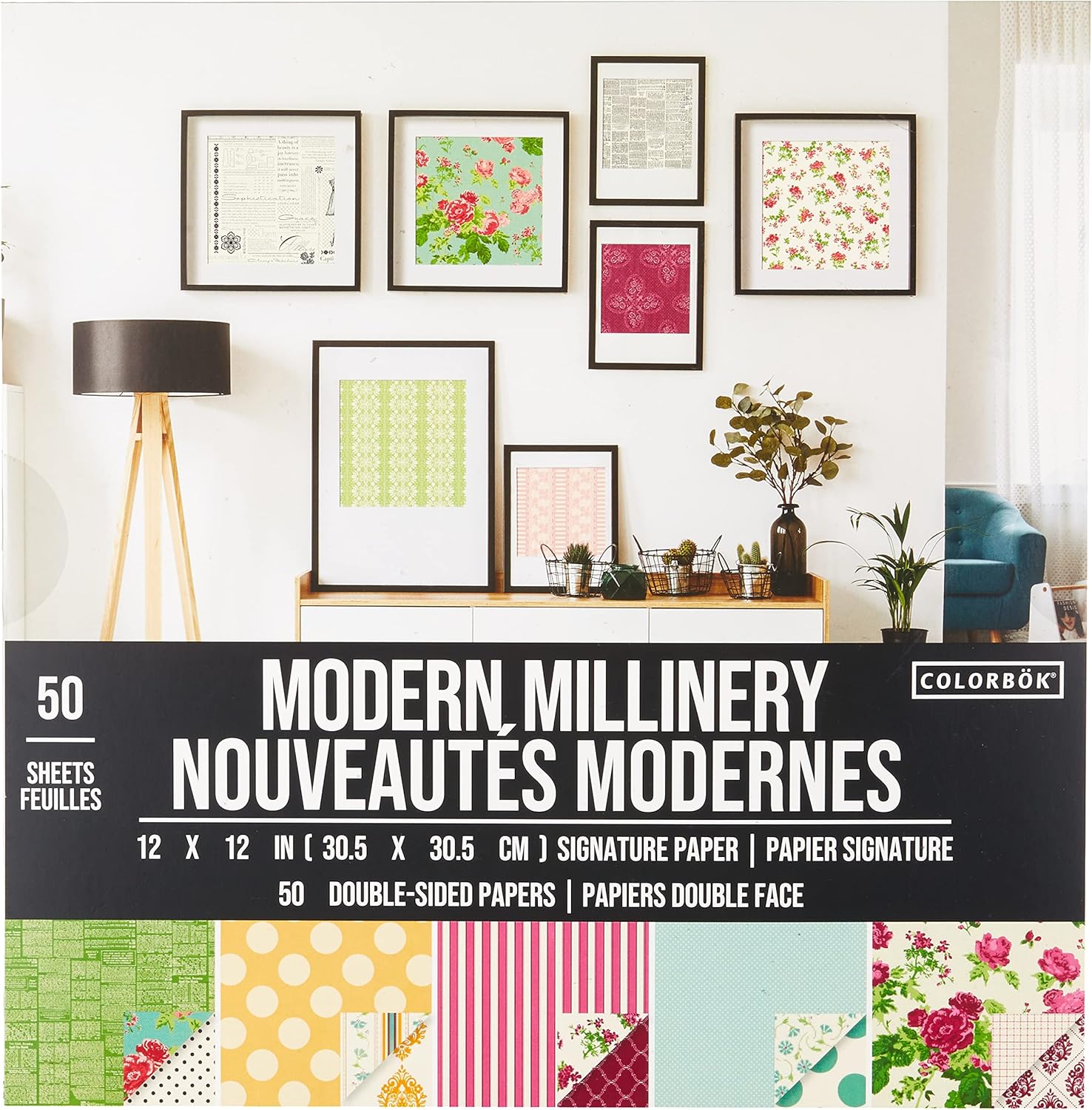 Amazon.com: Colorbok Signature Paper Pad, 12" x 12", Modern Millinery ...