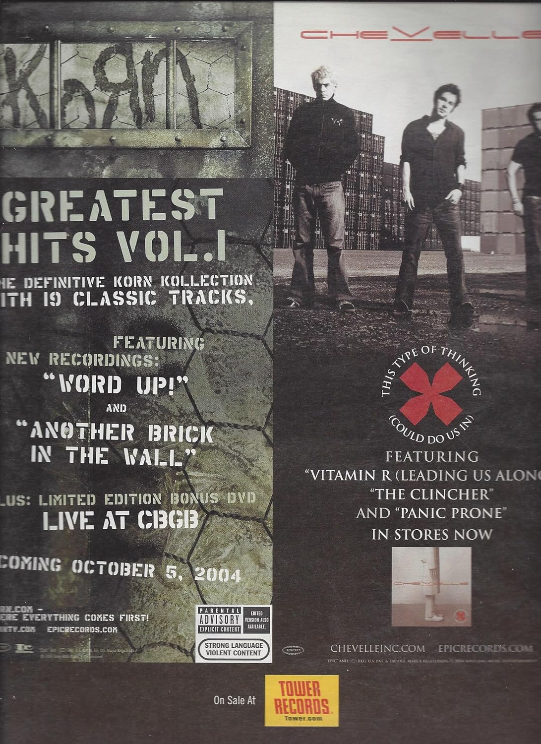 Amazon.com: MAGAZINE ADVERTISEMENT For Korn Greatest Hits Vol 1 Album Promo