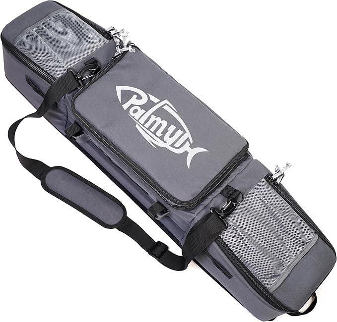 Amazon.com: Palmyth Ice Fishing Rod Case Pole Storage Bag with 4 Rods ...