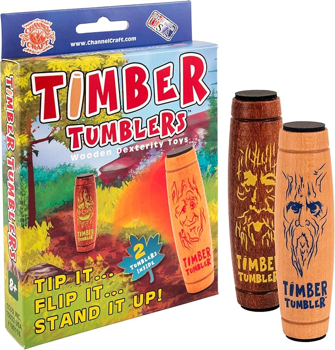 Amazon.com: Channel Craft Timber Tumblers Box Set of 2 Tumblers : Toys ...