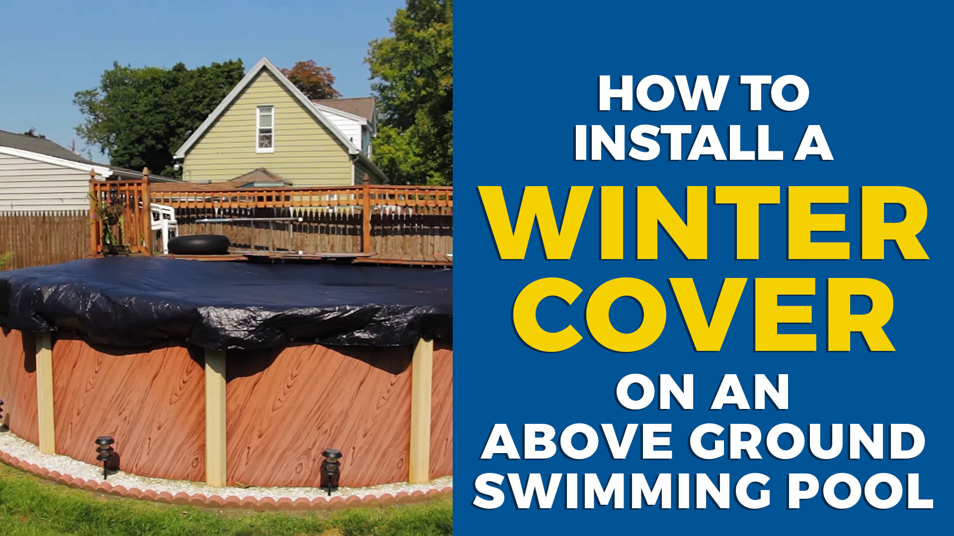 Watch How to Install a Winter Cover on an Above Ground Swimming Pool on ...