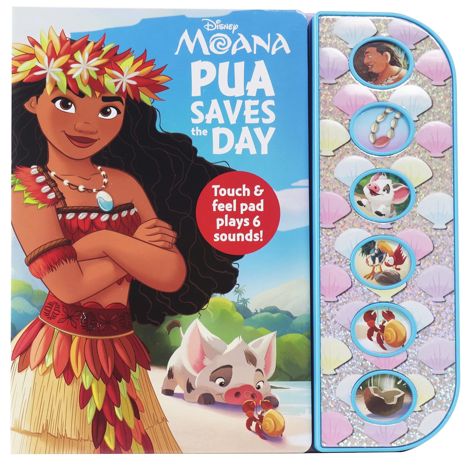 Disney Moana - Pua Saves the Day Sound Book - Touch & Feel Textured ...