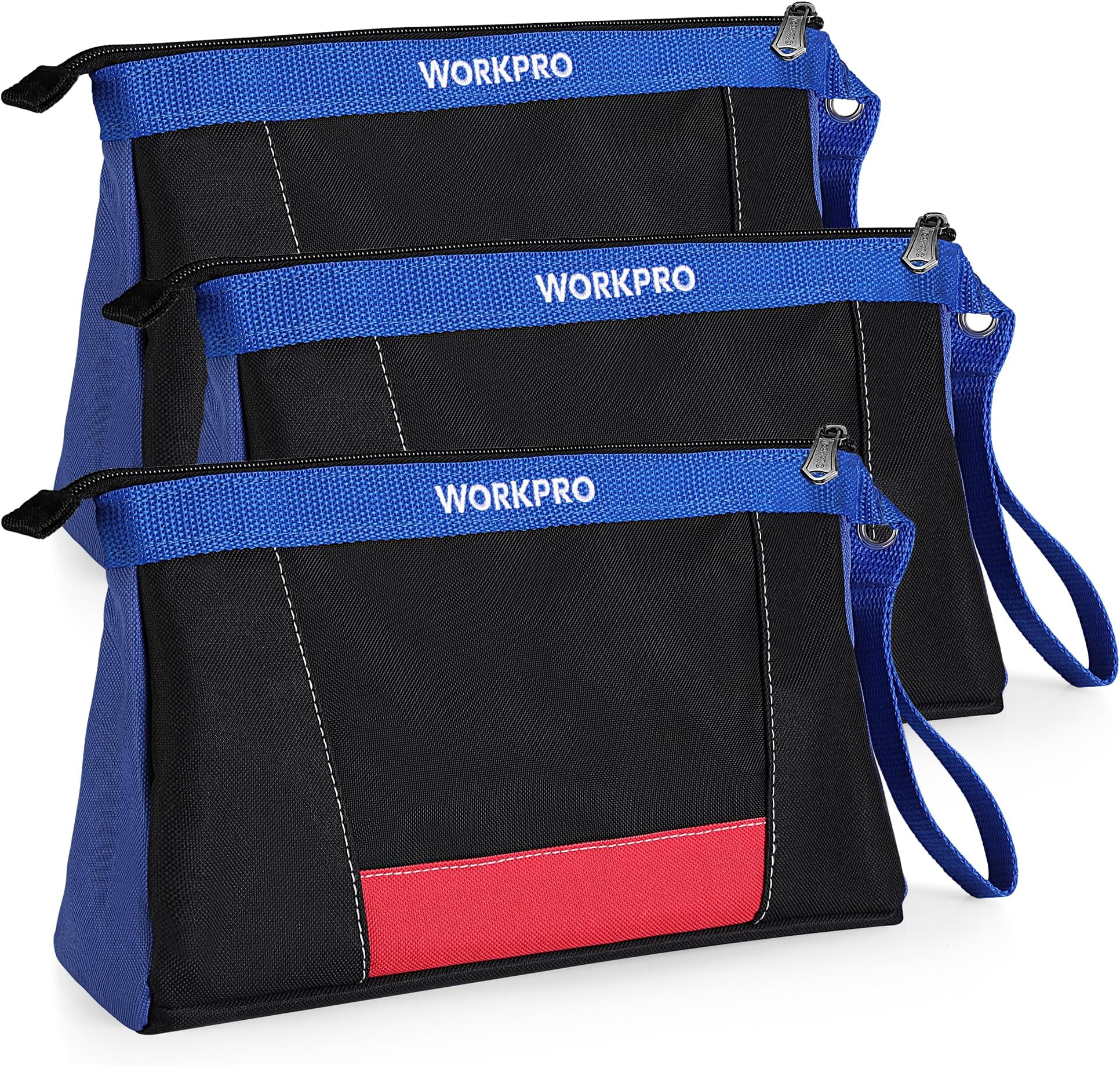 WORKPRO 12" Tool Pouches with Zipper, Heavy-Duty Small Tool Bag ...