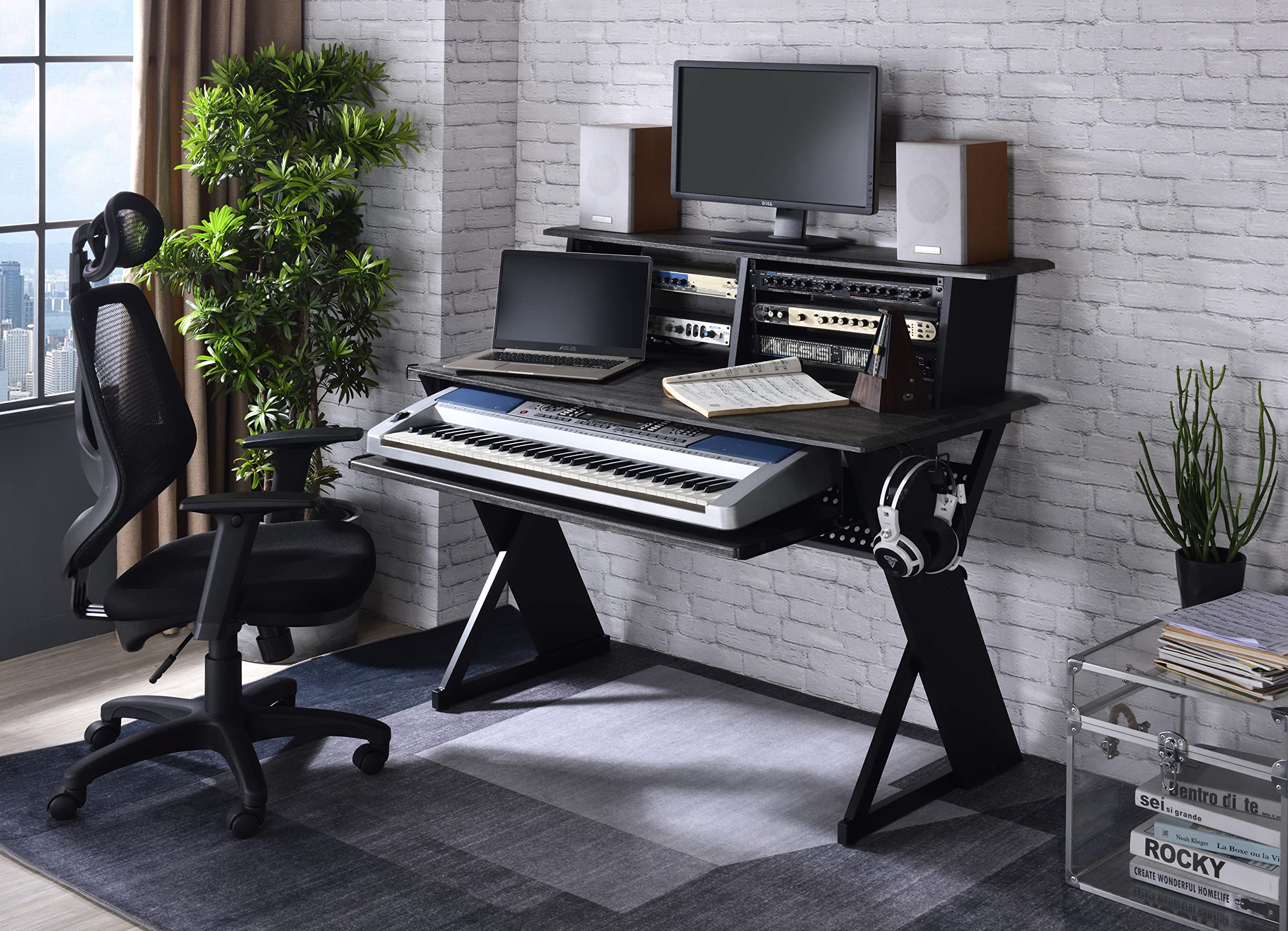 Amazon.com: NicBex Home Office Desks Versatile Design Music Recording ...