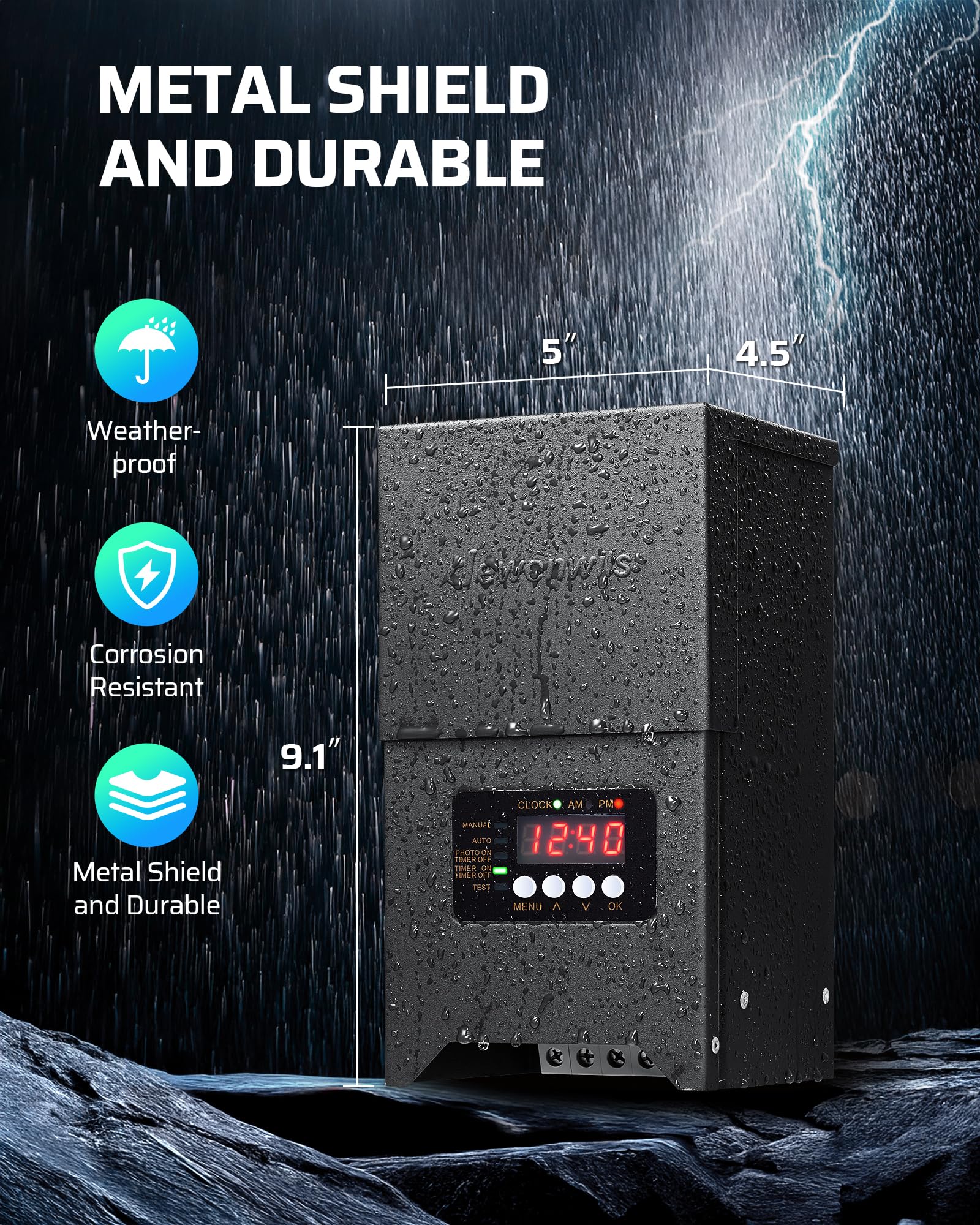 Snapklik.com : DEWENWILS 300W Low Voltage Landscape Transformer, 120V ...