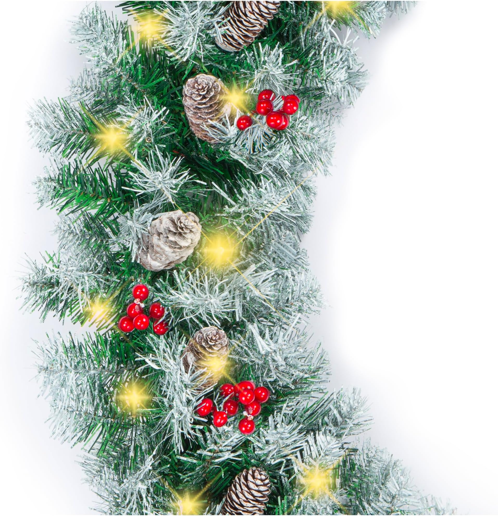 Amazon.com: Best Choice Products 9ft Pre-Lit Holiday Pre-Decorated ...