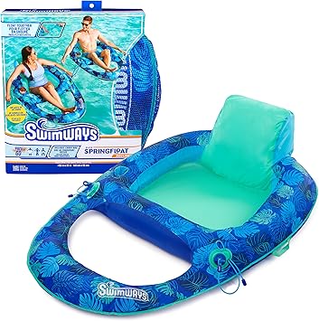 Swimways Elite Spring Float Recliner Pool Lounger, Inflatable Pool ...