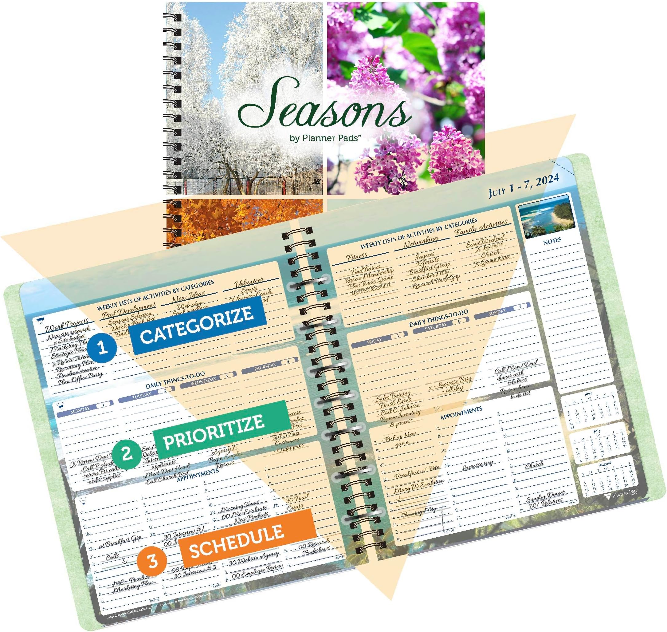 Amazon.com : iQ Notes Organizer Tablet - Spiral Bound - 80 Sheets - 6 x ...