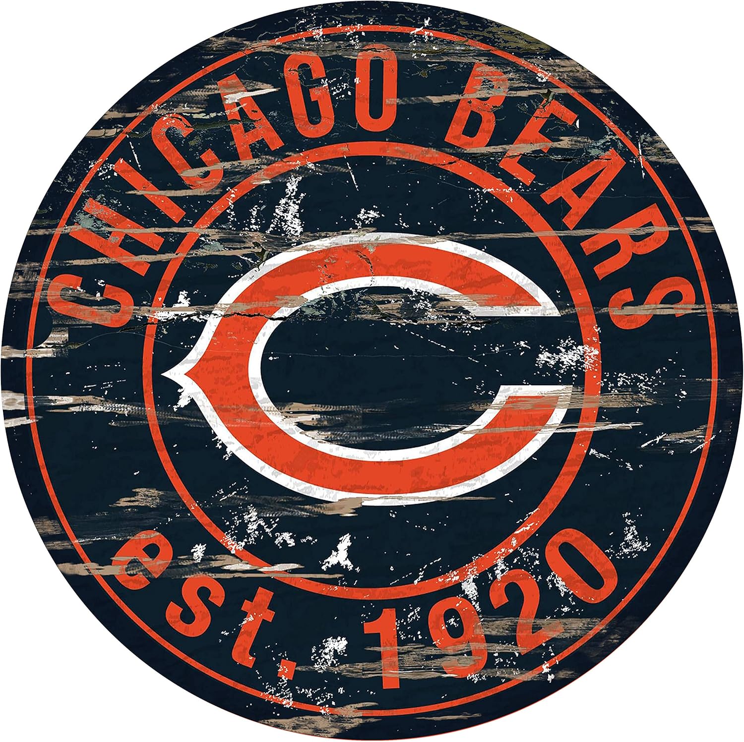 Amazon.com: Fan Creations N0659-CHI Chicago Bears Round Distressed Sign ...