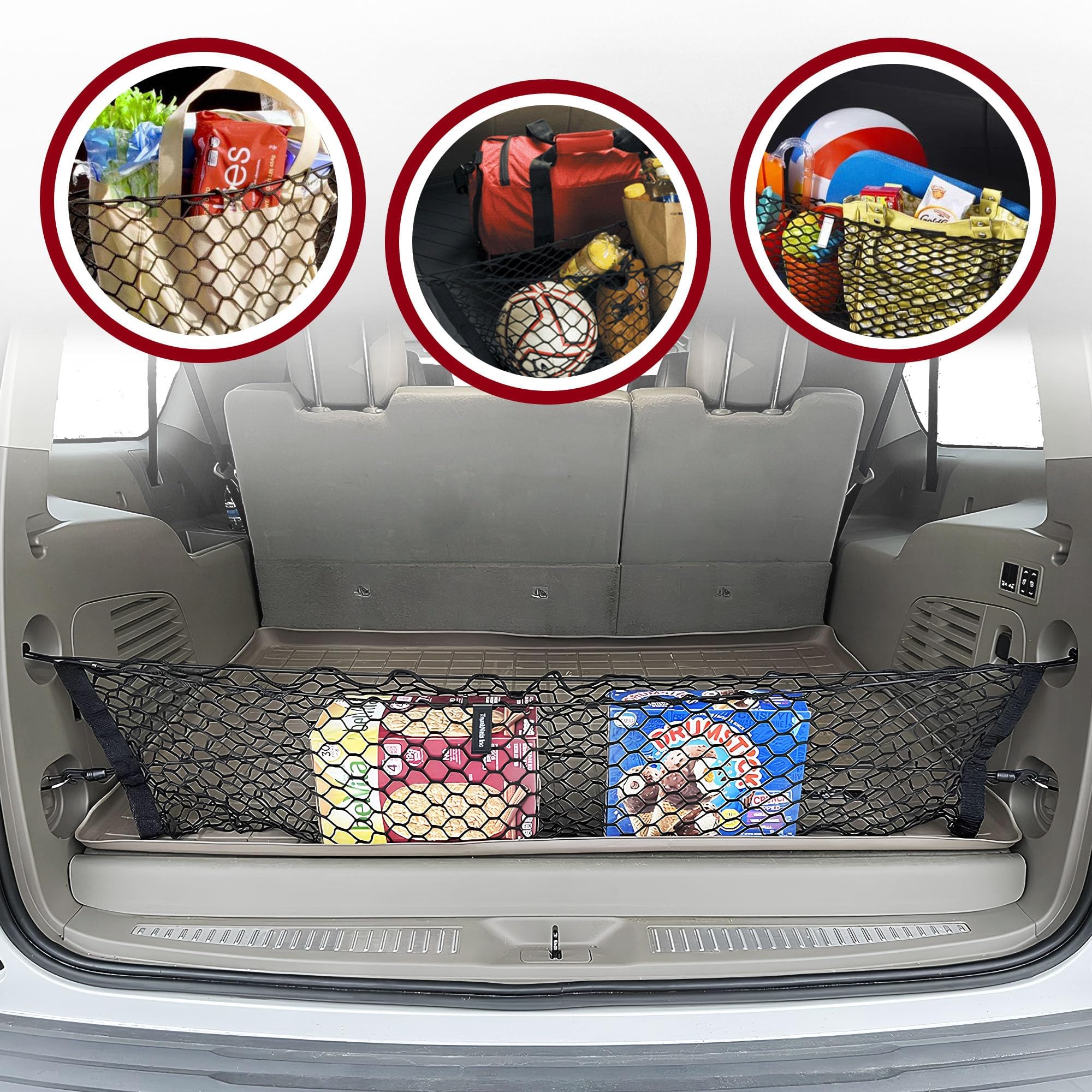 Amazon.com: Envelope Style Automotive Elastic Trunk Mesh Cargo Net for ...