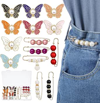 Amazon.com: Classicseali 14PCS Pants Adjuster Waist Tightener,Jean ...