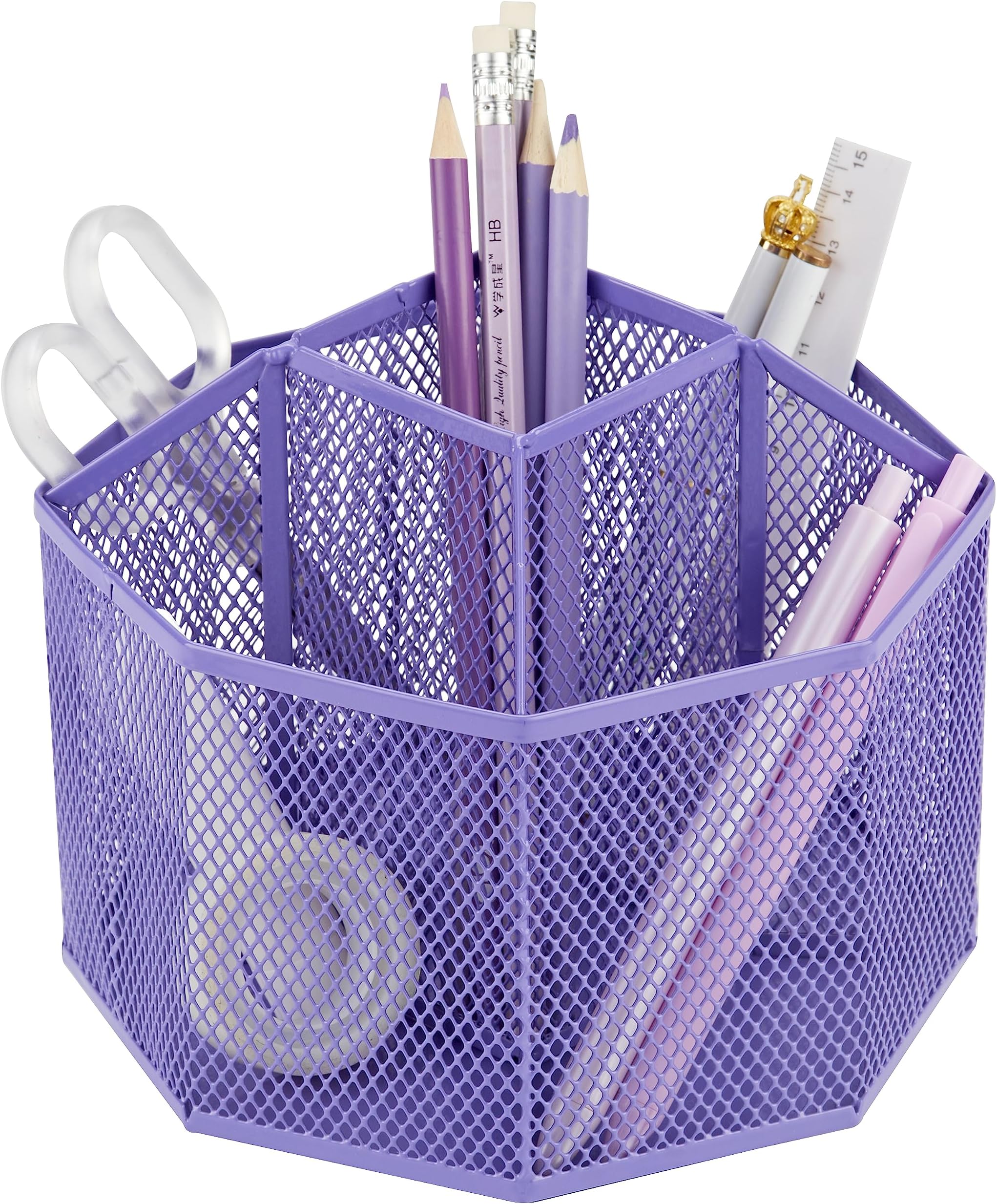 Amazon.com: Flytreal Black Mesh Pen Pencil Holder, Metal Desk Organizer ...