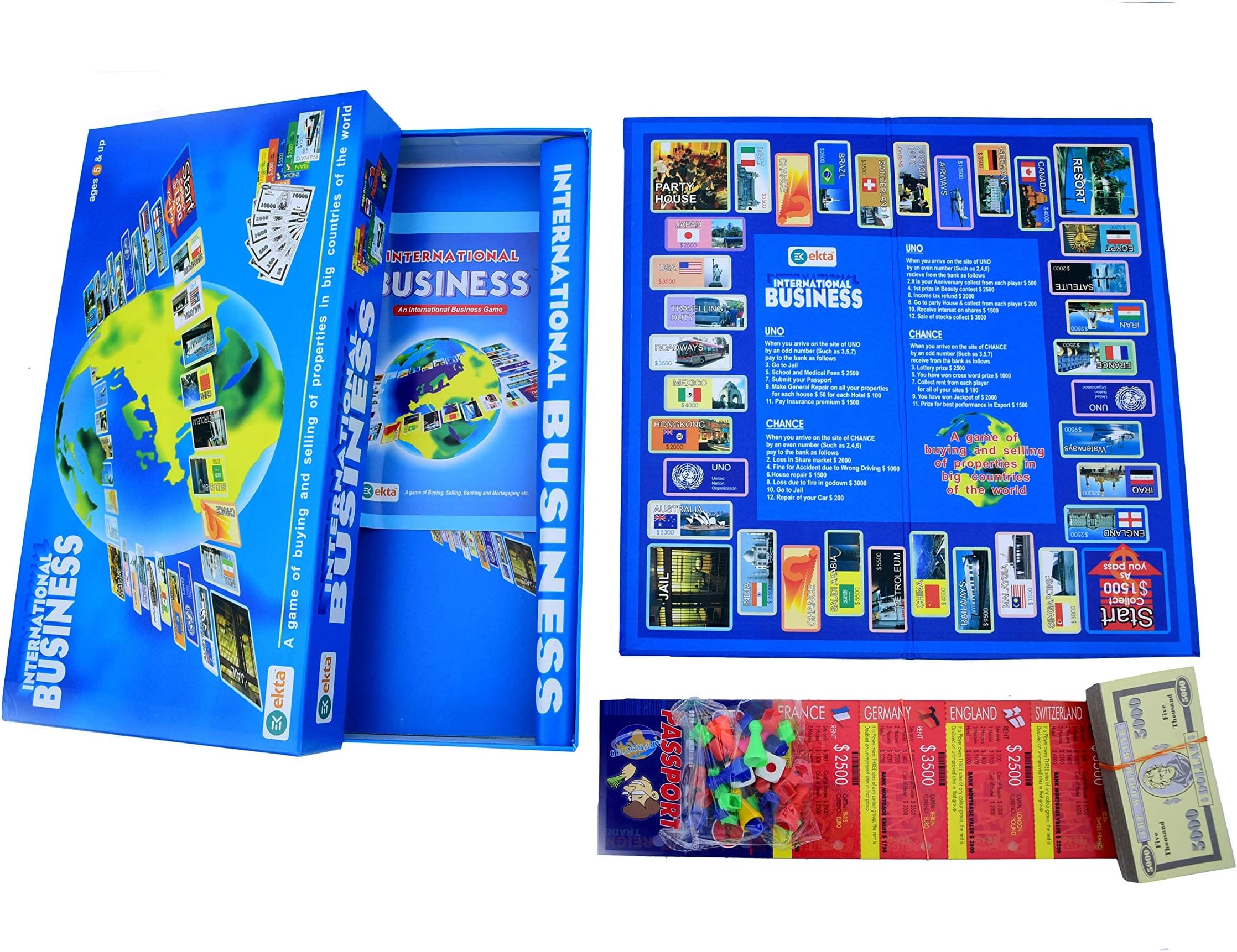 Buy EKTA Bonanza Game of Money International Business Board Game for ...