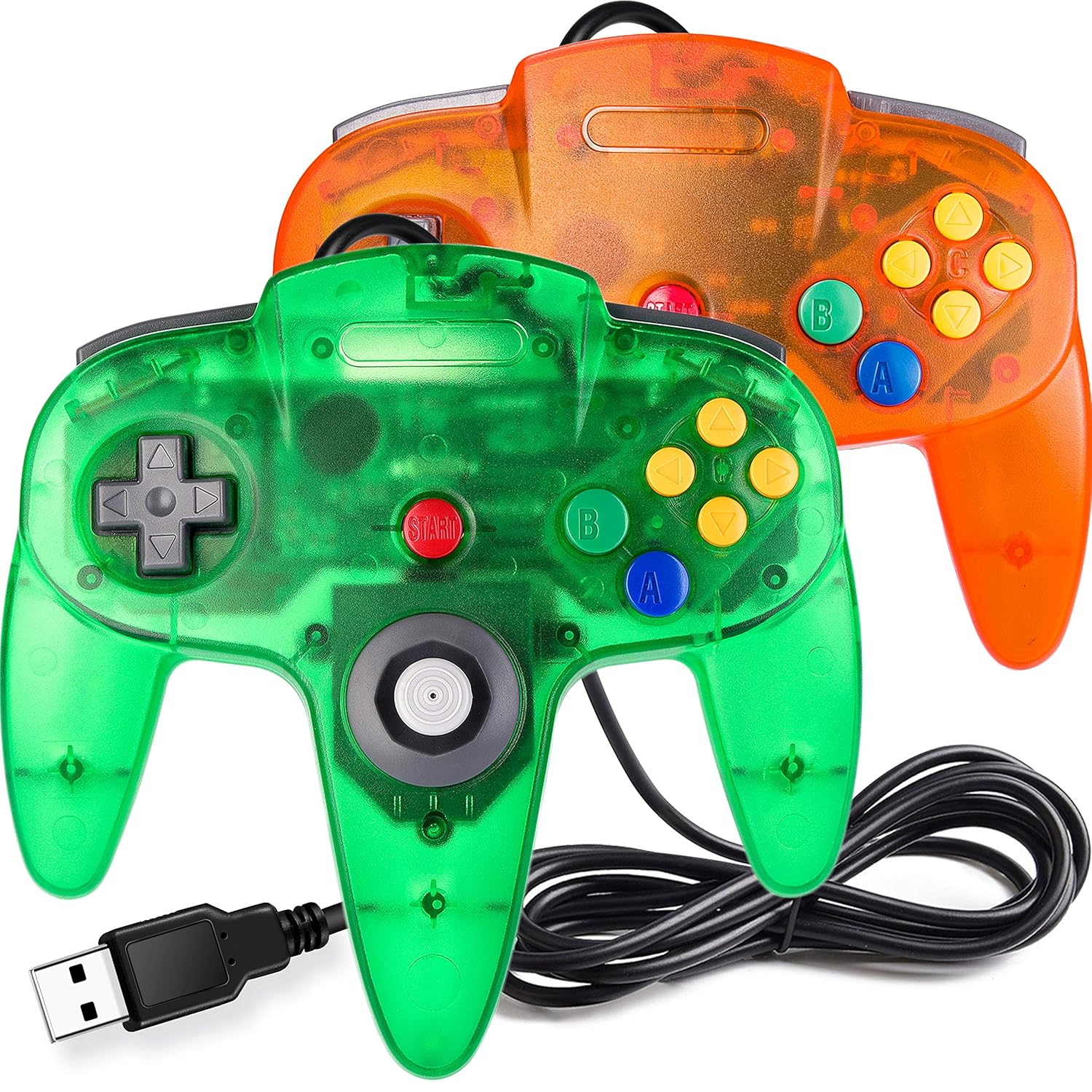 Amazon.com: SAFFUN [USB Version] Classic N64 Controller, N64 Wired USB ...