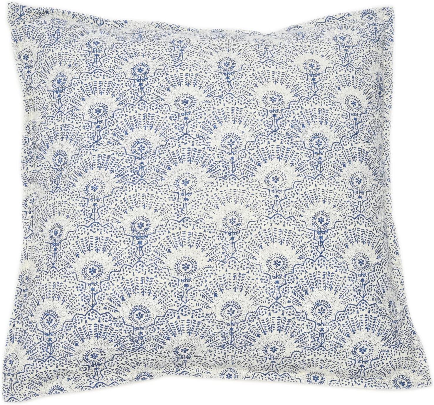 Amazon.com: Creative Co-Op Cotton Pattern and Flanged Edge Pillow, 1 ...