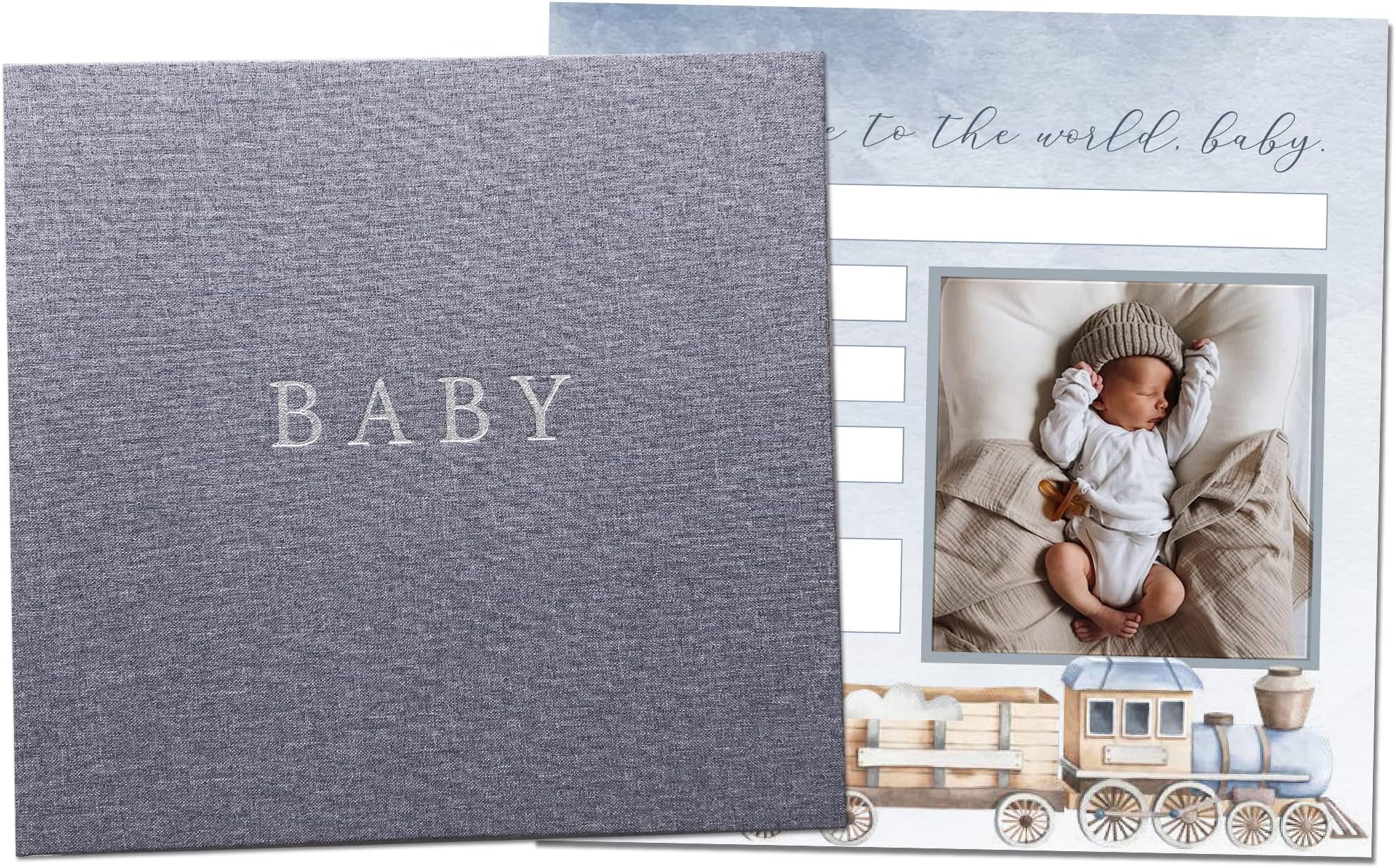 Baby Memory Book | New Baby Photo Scrapbook & Record Journal | 132 Page ...