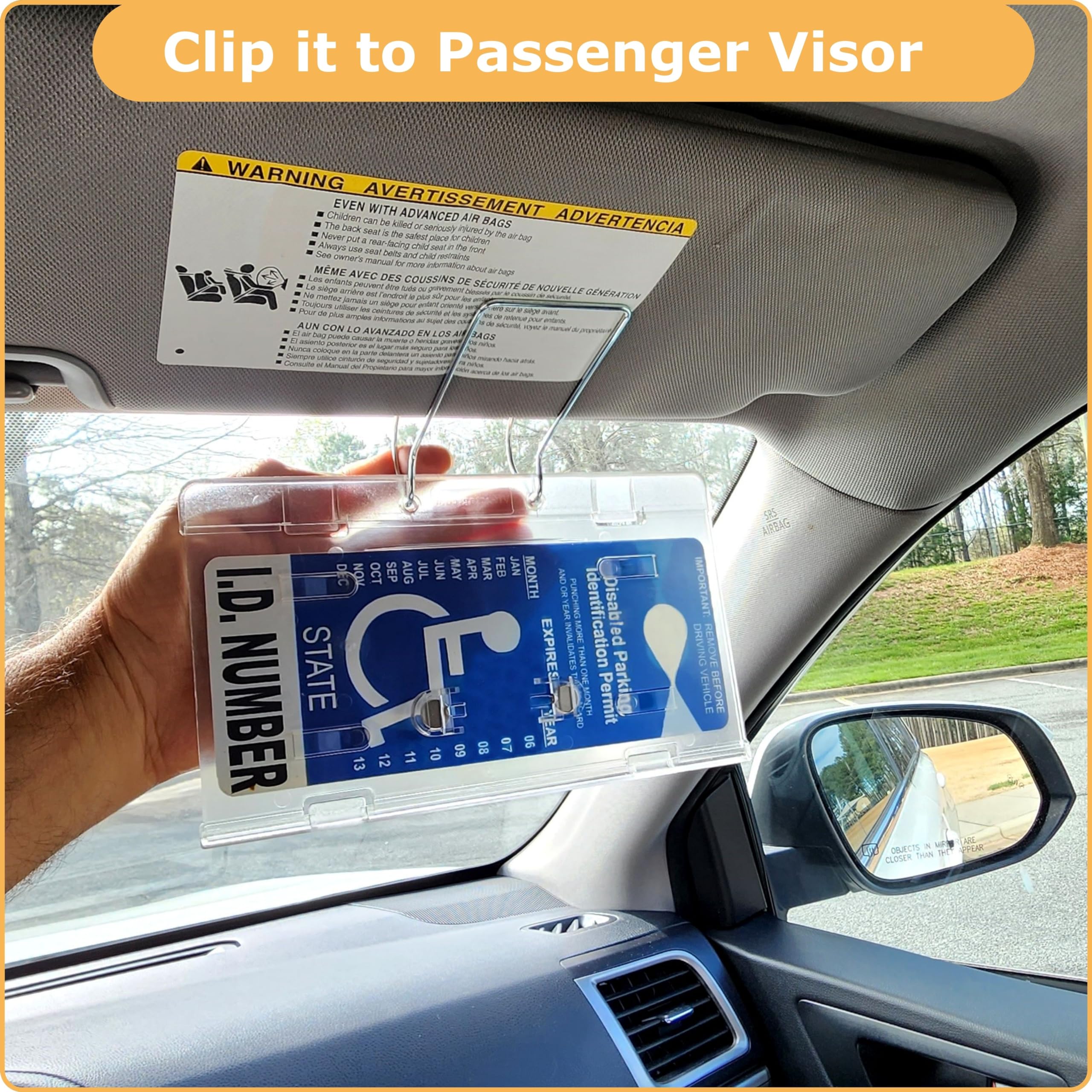 Snapklik.com : VisorTag Horizontal By -Handicapped Placard Cover And ...