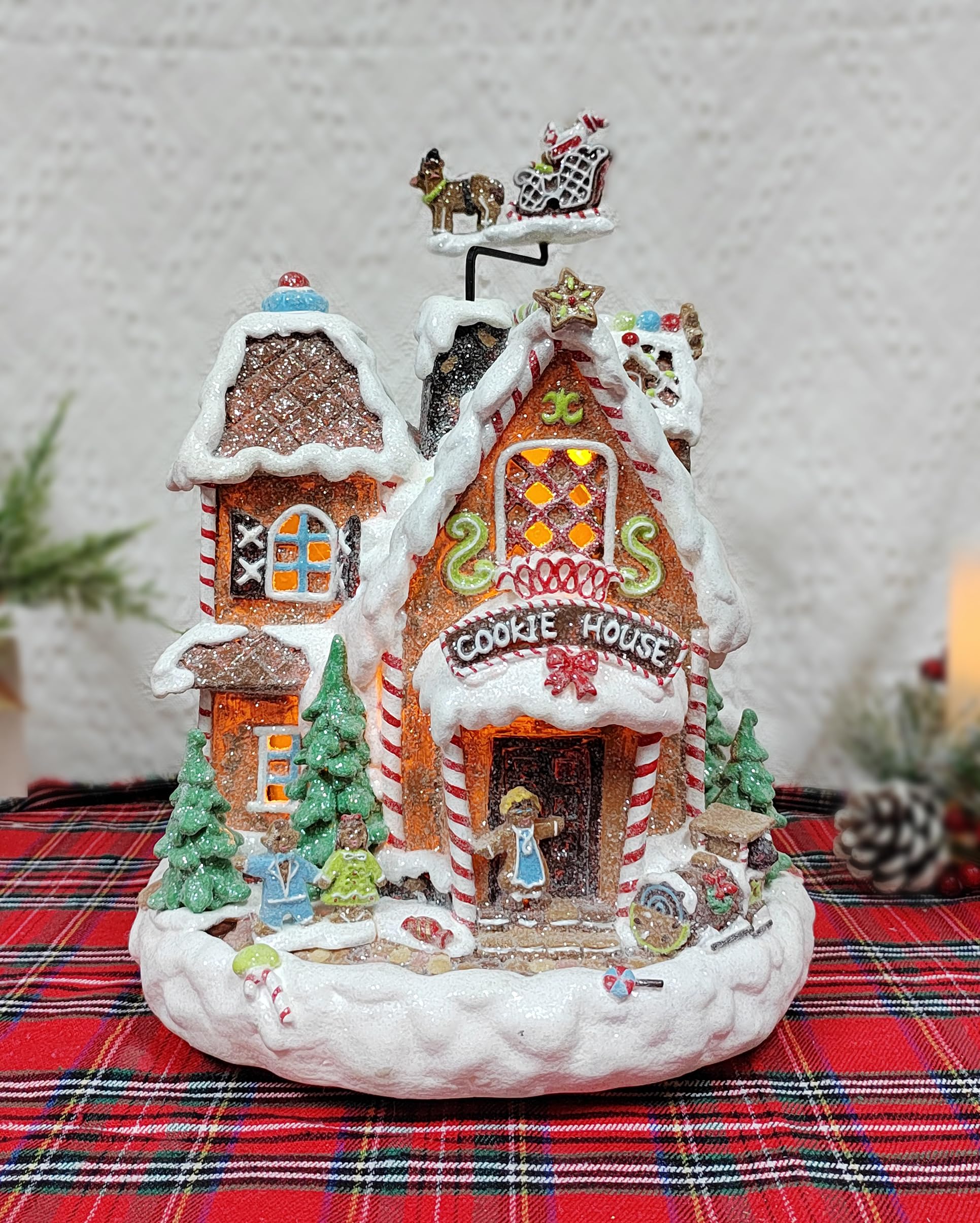 Amazon.com: MOMENTS IN TIME 11”H Polyresin Gingerbread Village House ...