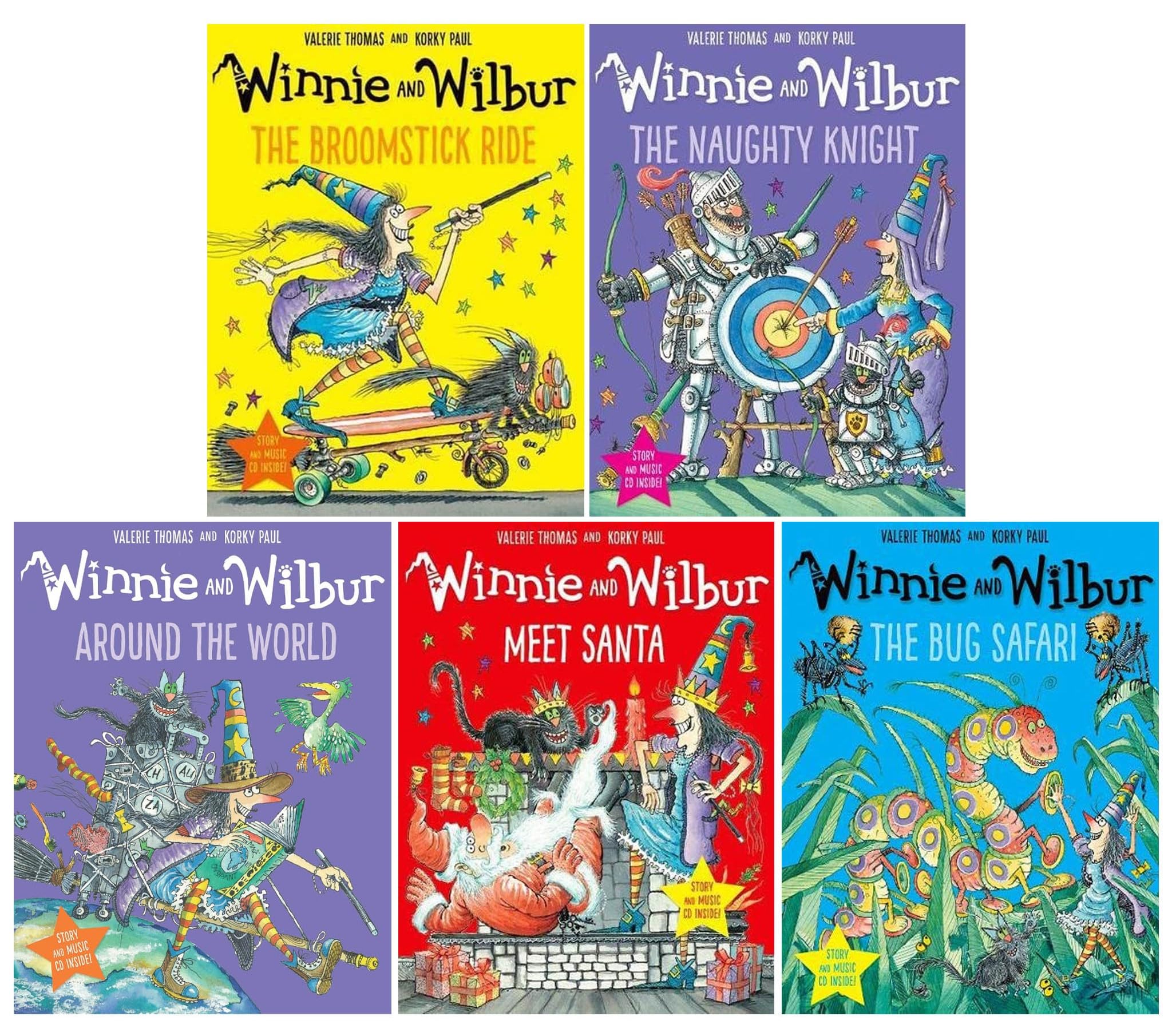 Winnie and Wilbur 5 Picture Books Collection Set With Audio CD's ...