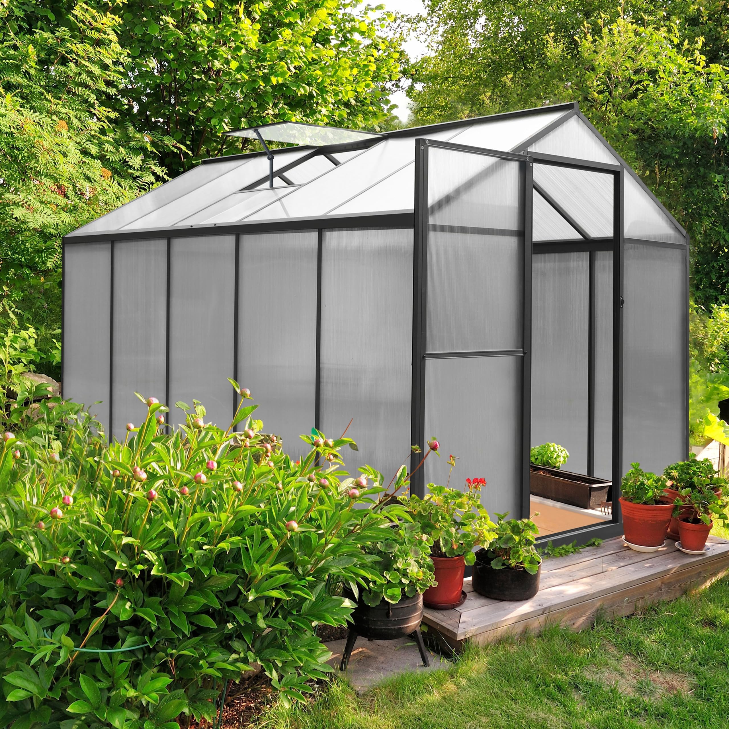 Amazon.com : Outsunny 20' x 10' x 6.6' Walk-in Tunnel Greenhouse with ...