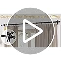 Amazon.com: 16PCS No Drill Curtain Rod Bracket, Self Adhesive Curtain ...