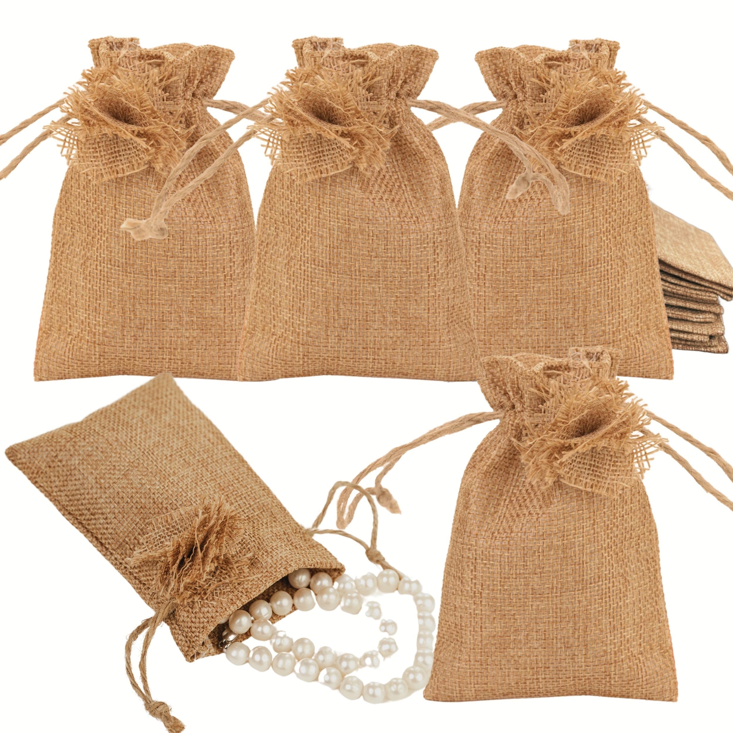 Amazon.com: JESME 20Pcs 3.5"x5" Small Burlap Bags with Drawstring ...
