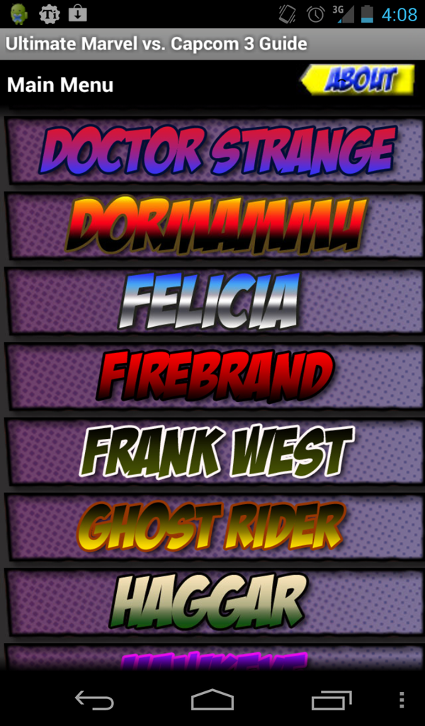 UMvC3 Moves & Frame Data Guide - App on Amazon Appstore