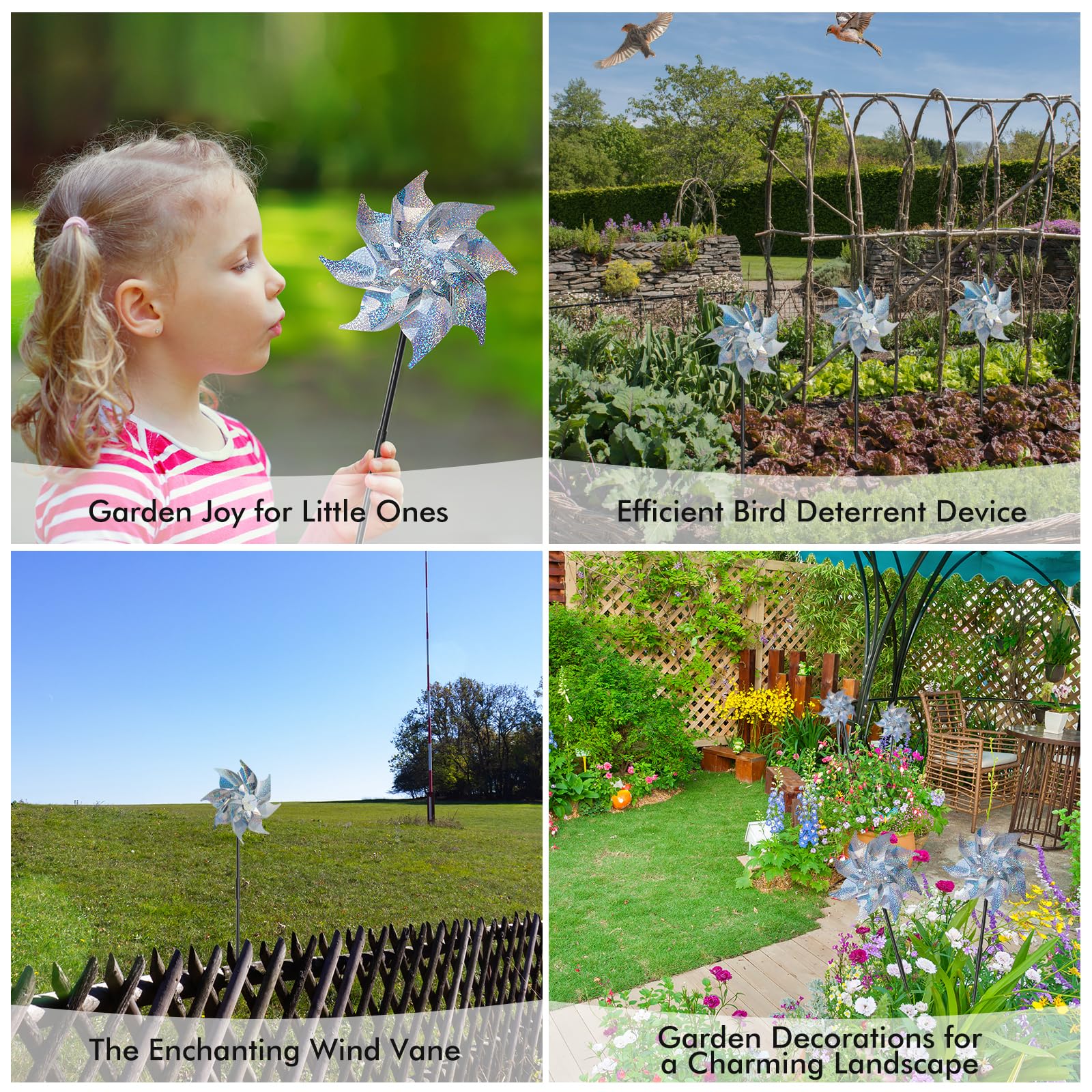 Snapklik.com : Garden Pinwheels 10pack,Reflective Pinwheels For Yard ...