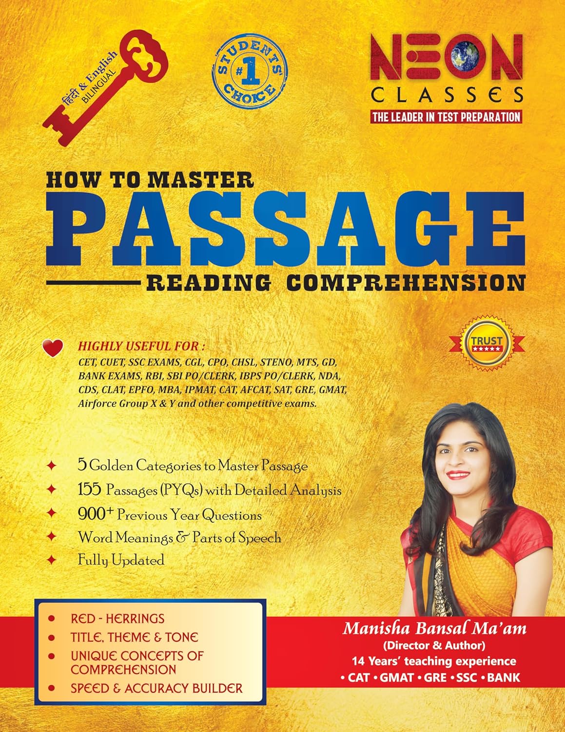 Buy Passage- Reading Comprehension by Manisha Bansal for SSC CGL, CHSL, CPO,STENO, GD,MTS,CDS ...