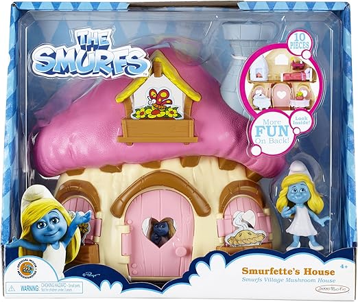 Amazon.com: Smurfs Mushroom House with Smurfette : Toys & Games