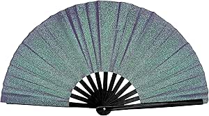 Amazon.com: Gionforsy Folding Fan Large Rave Foldable Hand Fans Bright ...
