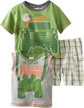 Amazon.com: Baby Togs Baby Boys' 3 Piece Short Set, Olive, 24 Months ...