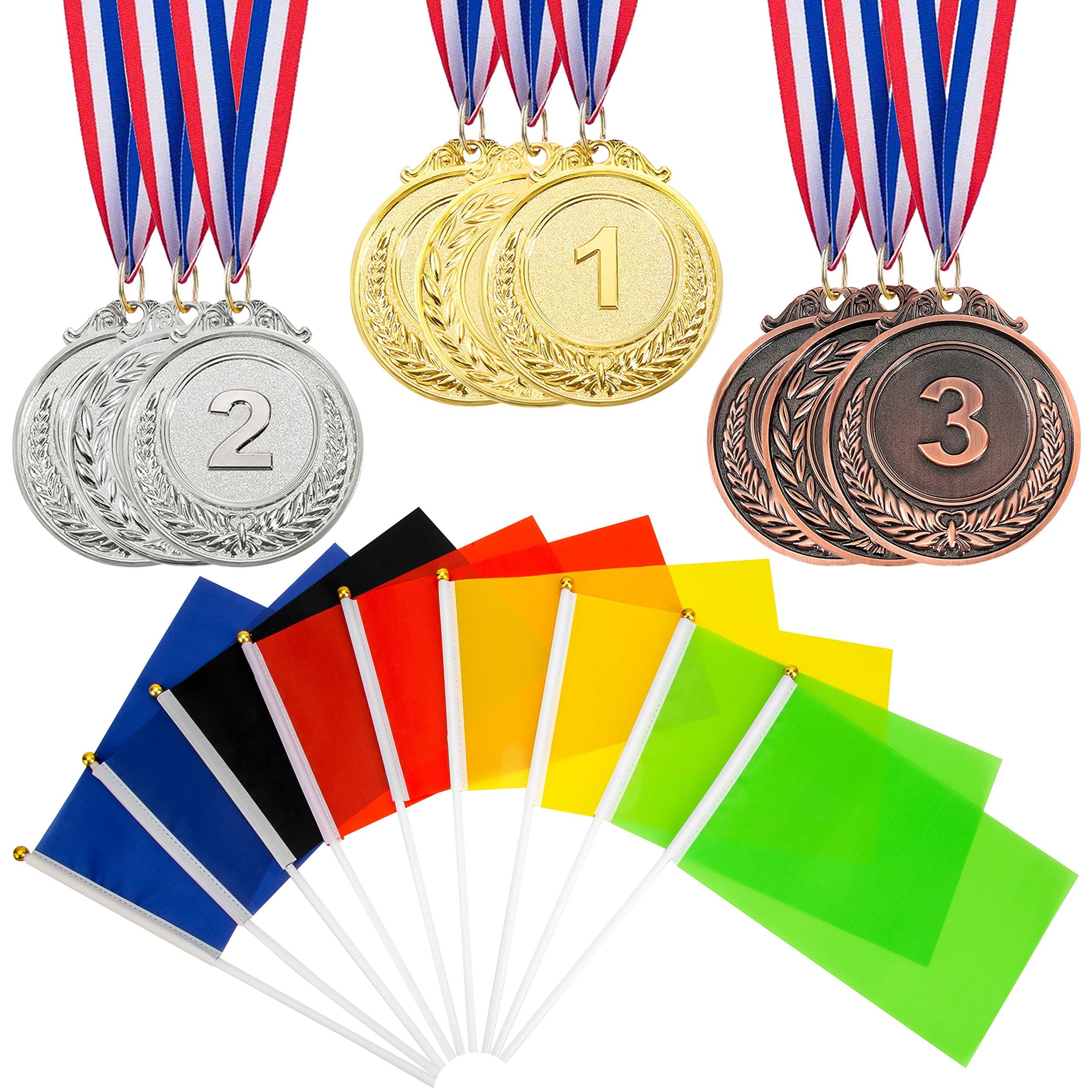 Buy Caydo 9 Pieces Gold Silver Bronze Award Medals with 9 Pieces ...