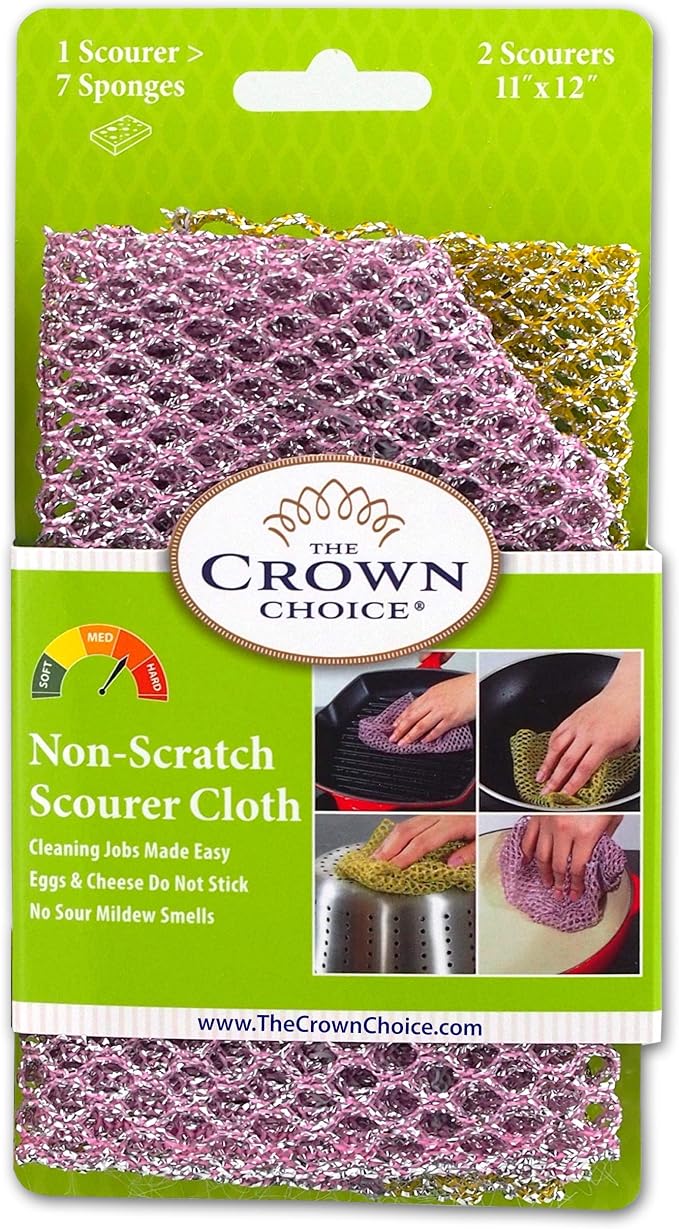 Amazon.com: Dish Scrubber Scouring Pad 2pc Scrubbers for Cleaning ...